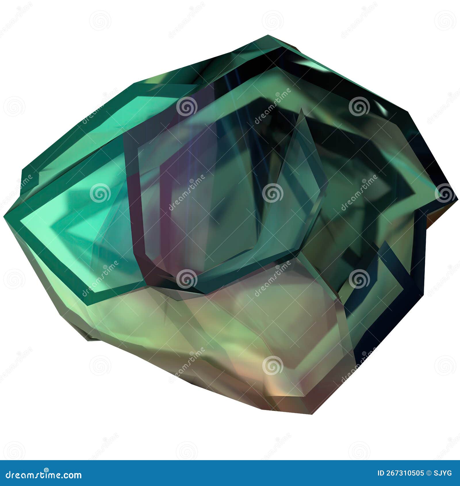 Green Rocky Angular Deformed Object Abstract Dramatic Passionate ...