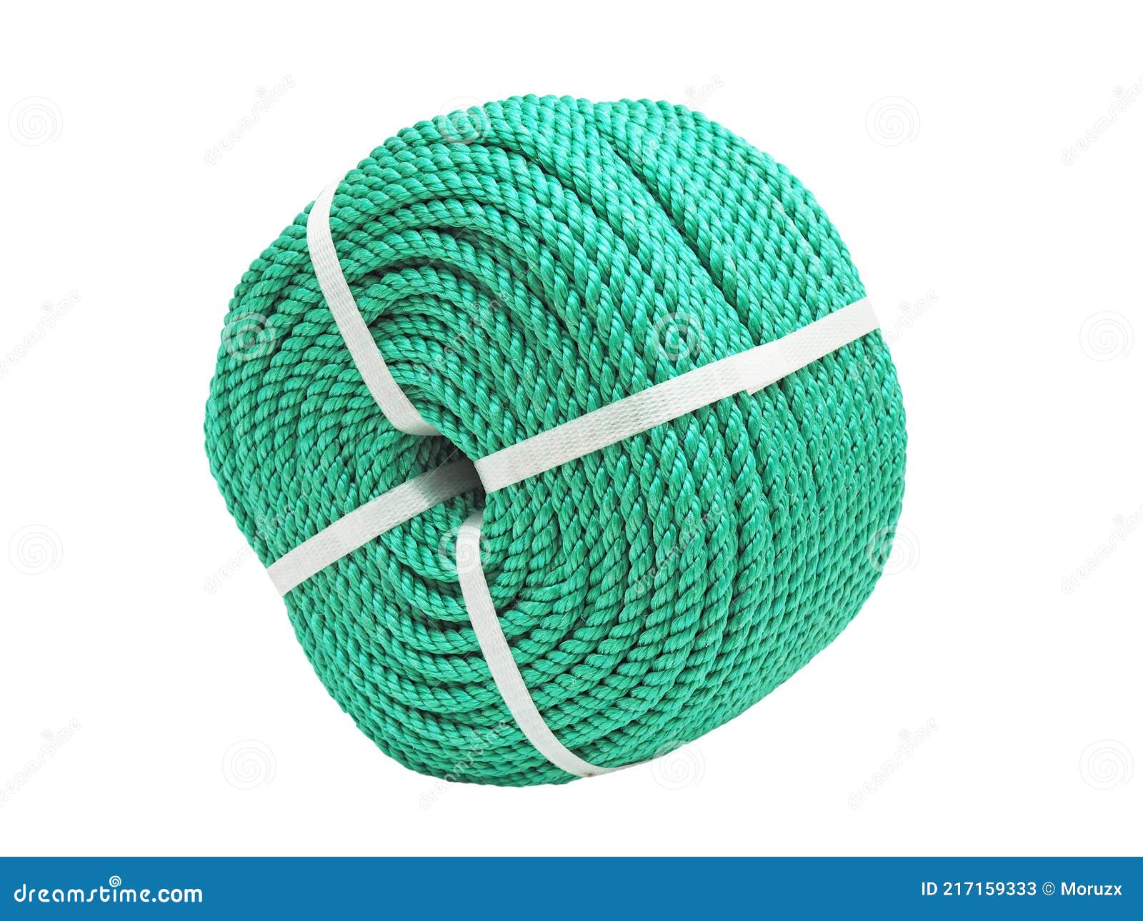 Green Roll Rope. Polypropylene Rope. Stock Image - Image of braided ...