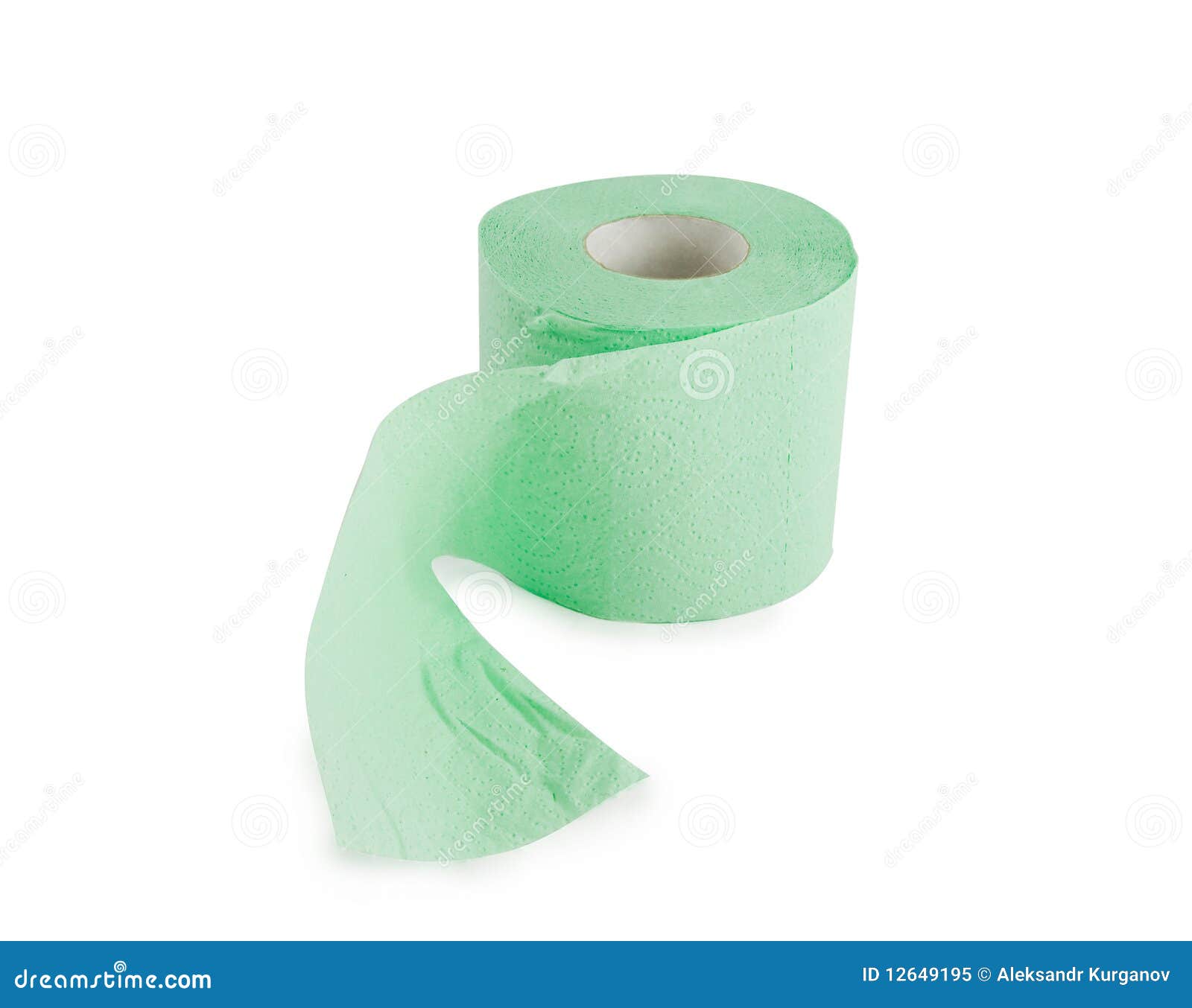 Green roll of toilet paper stock image. Image of everyday - 12649195