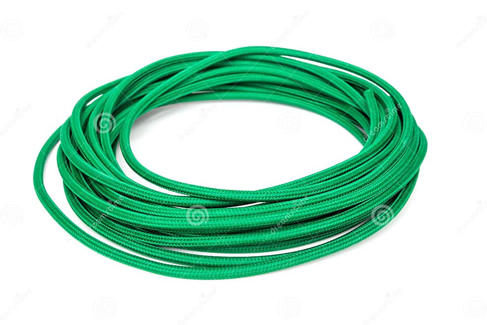 Green rolled up cord stock photo. Image of pattern, colorful - 261995008
