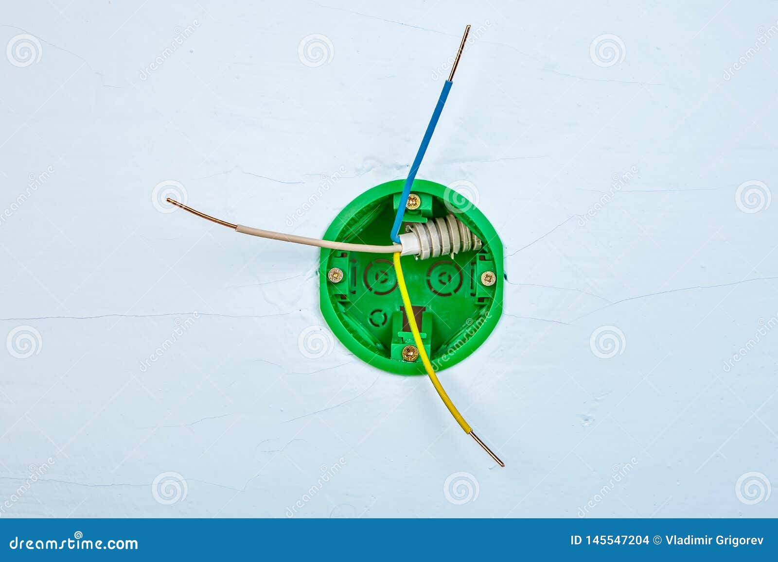 Green Round Box for European Standard Socket or Switch Stock Photo ...