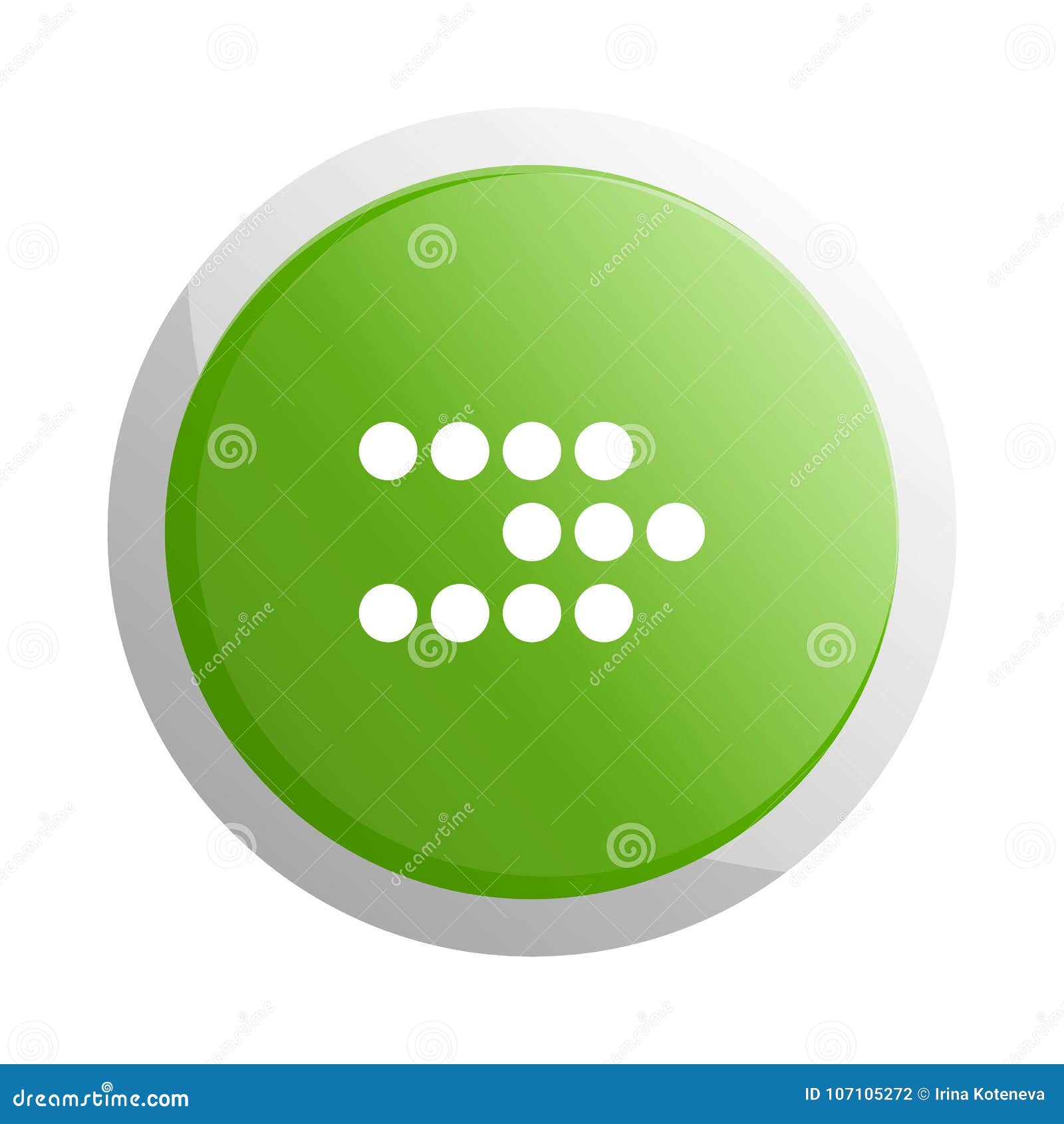 Green Round Button with Next Sign Stock Vector - Illustration of sign ...