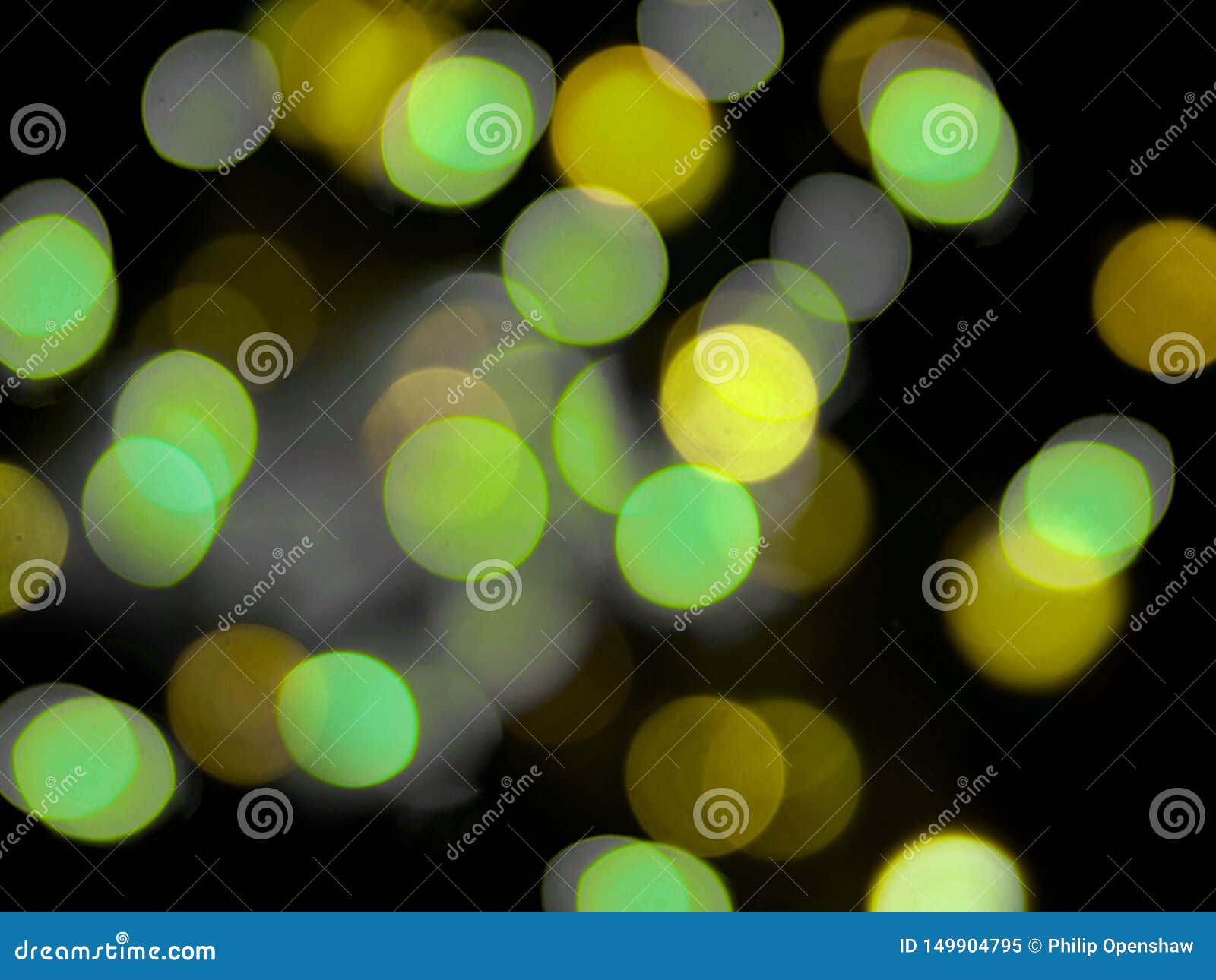 Green Round Glowing Bright Light Abstract Lights on a Black Background ...