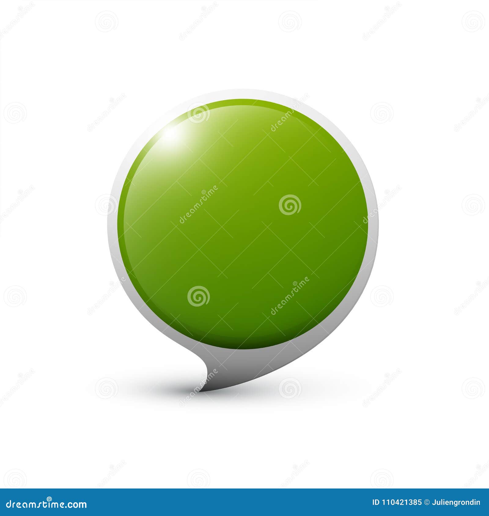 Green round icon stock illustration. Illustration of shadow - 110421385
