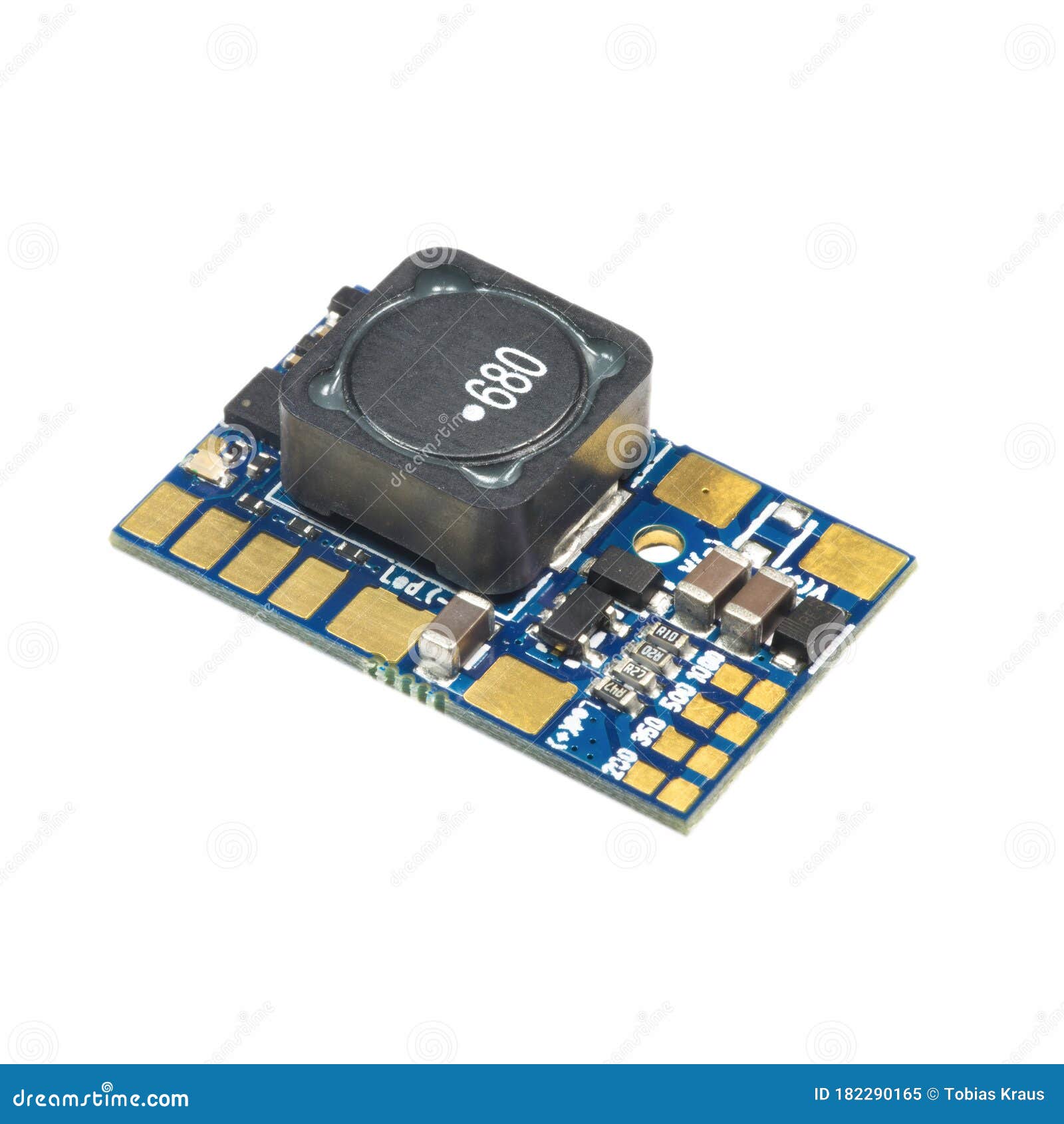 Blue Rectangle Led Pulse Width Modulation Dimmer PCB Board Surface ...