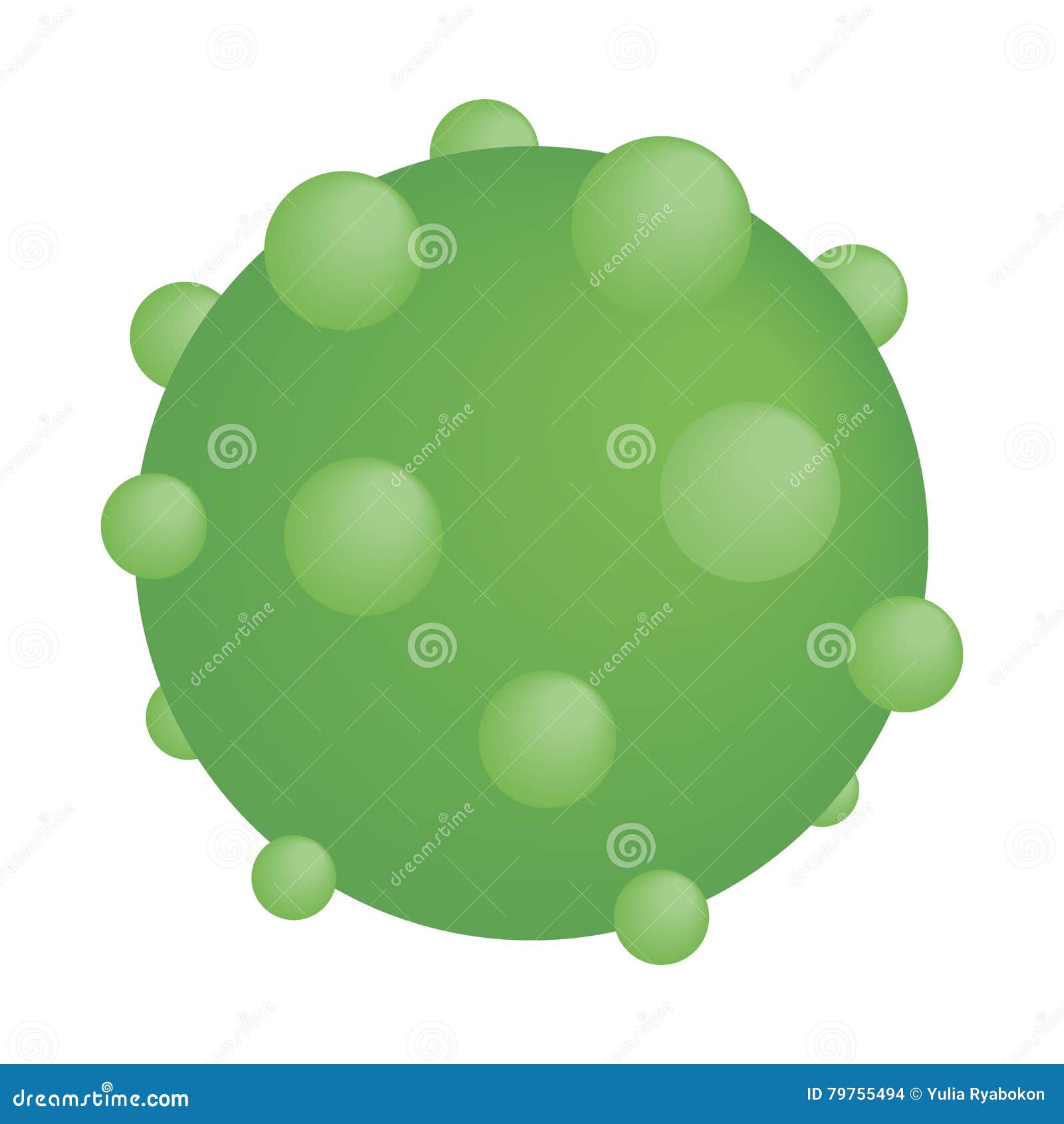 Green Round Virus Isometric Icon Stock Vector - Illustration of disease ...