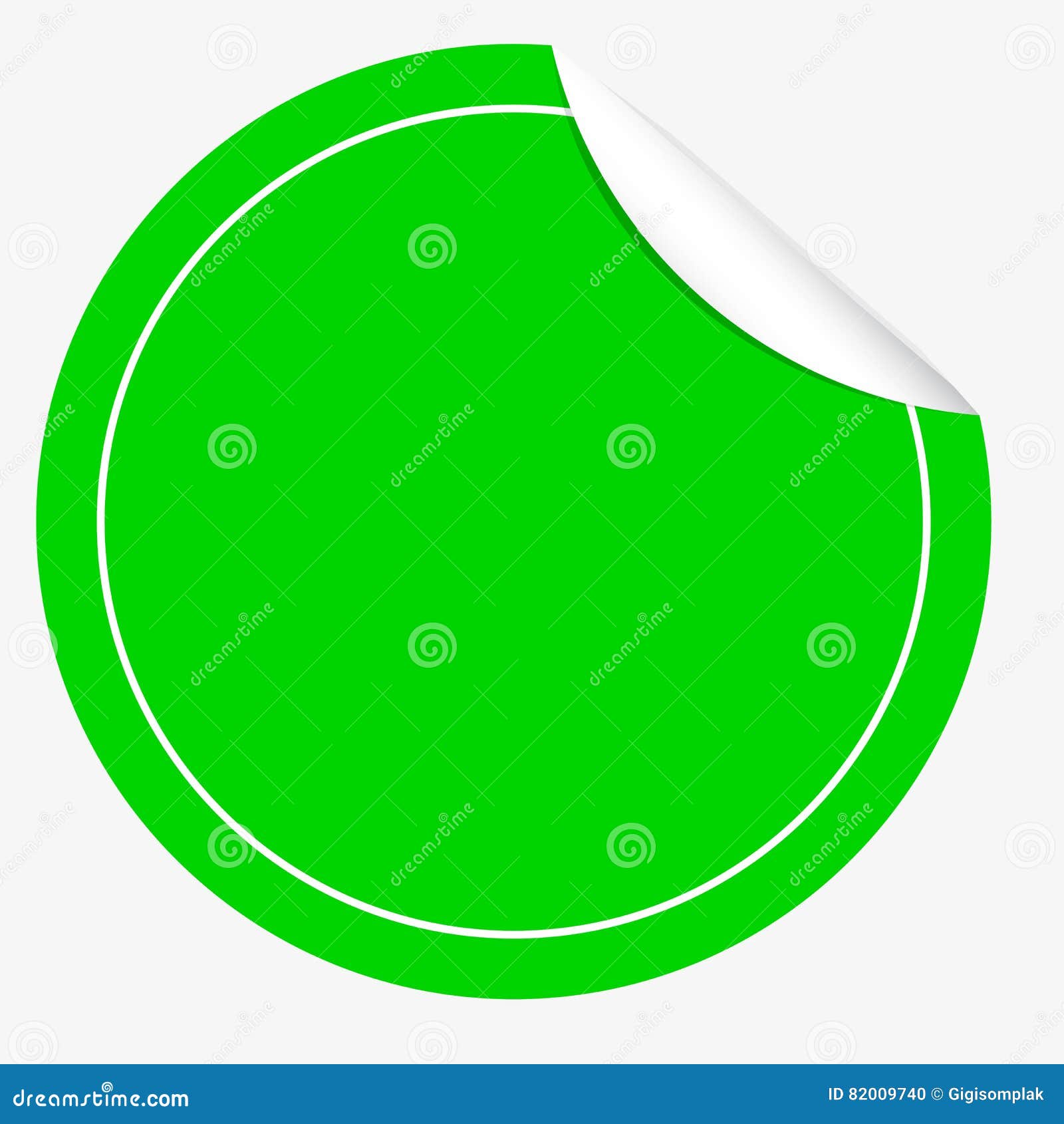 Green Rounded Blank Tag, Isolated on White Stock Vector - Illustration ...
