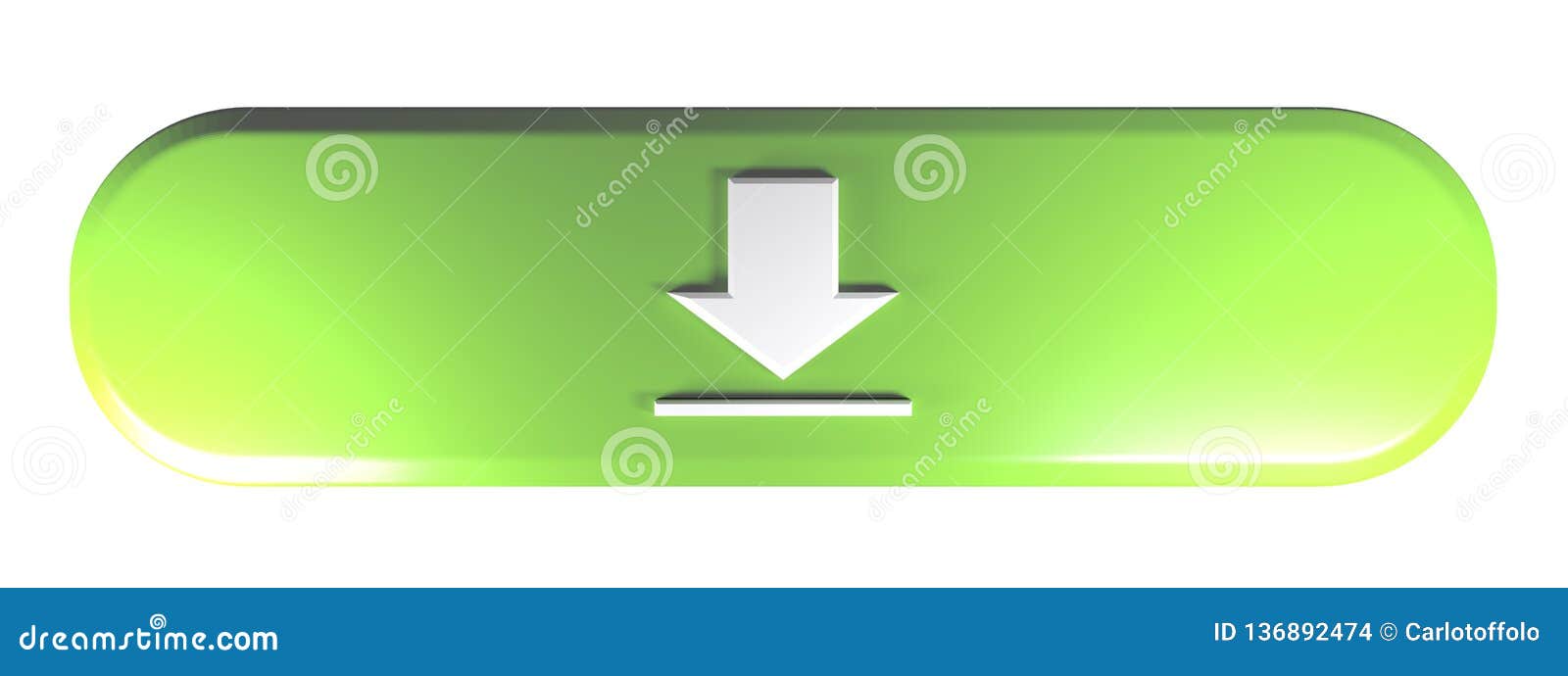 Green Rounded Rectangle DOWNLOAD - 3D Rendering Illustration Stock ...