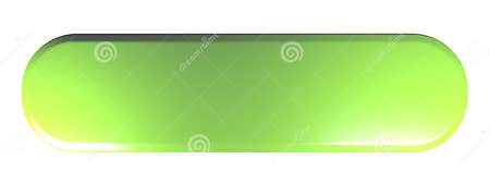 Green Rounded Rectangle Push Button Empty - 3D Rendering Illustration ...