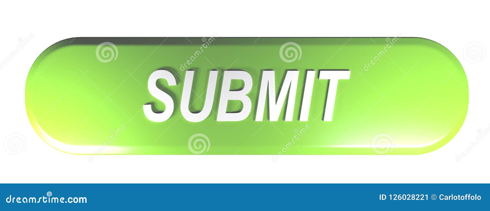 Green Rounded Rectangle Pushbutton SUBMIT - 3D Rendering Stock ...