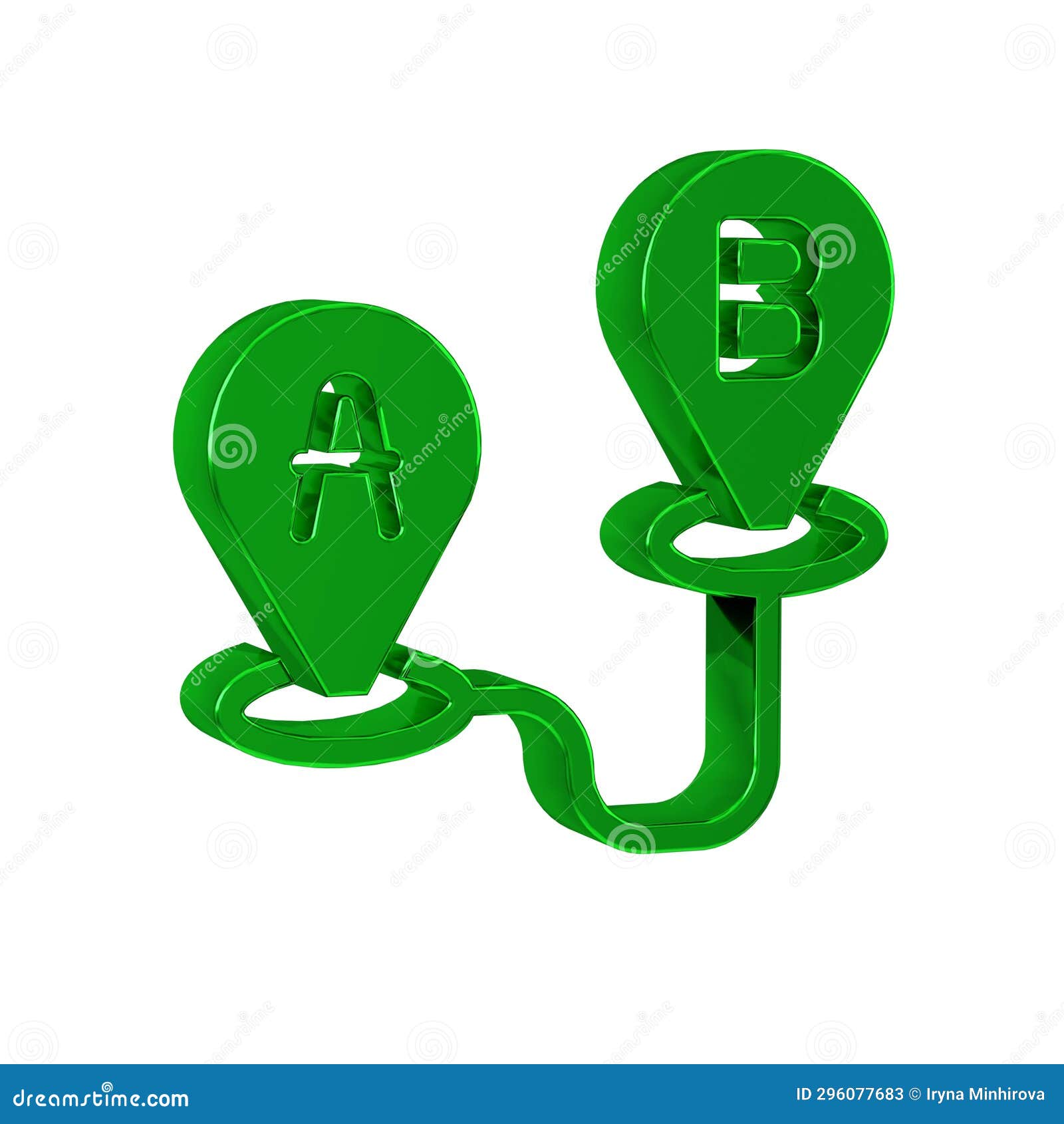 Green Route Location Icon Isolated on Transparent Background. Map ...