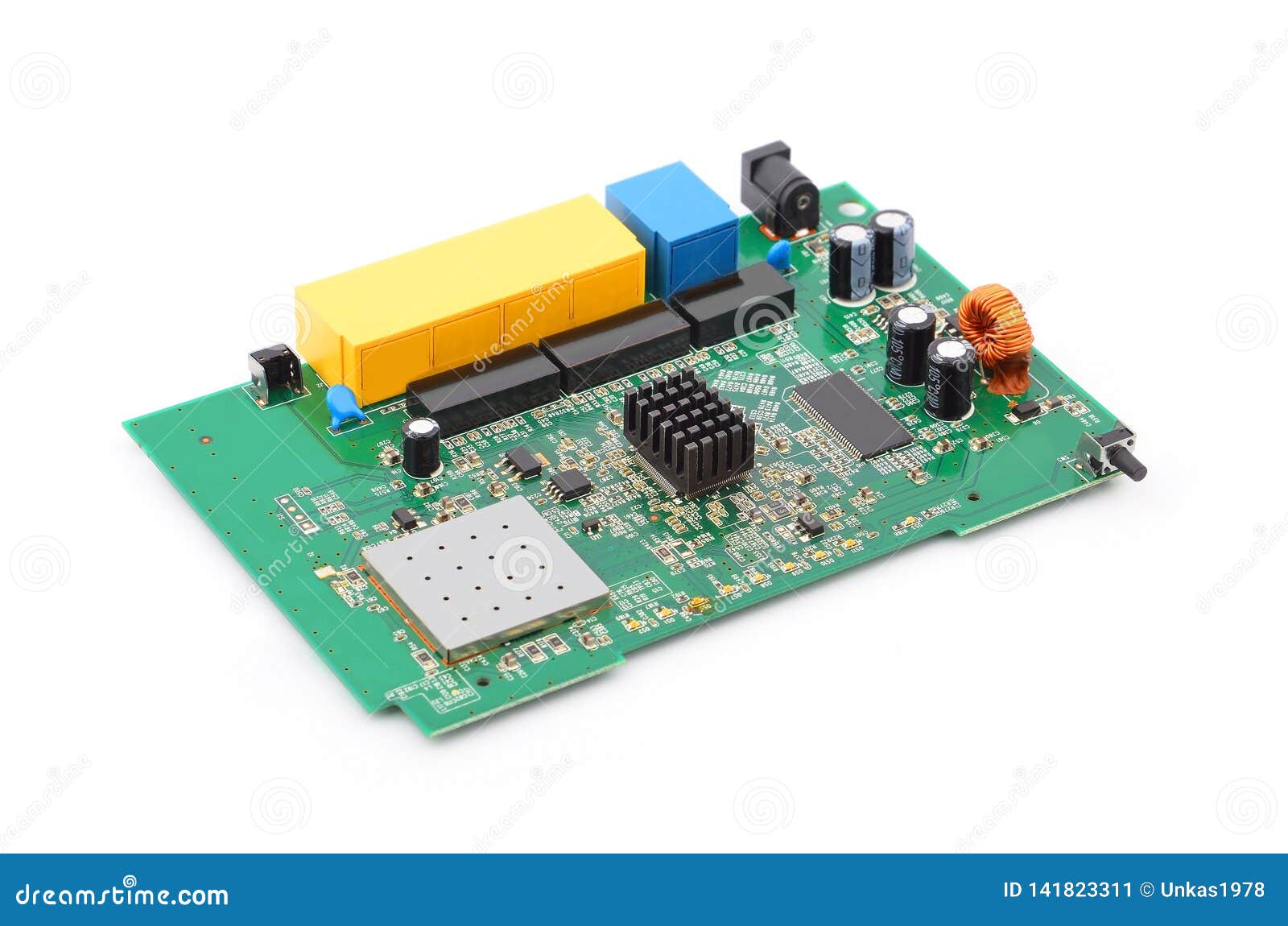 Green router motherboard stock image. Image of circuit - 141823311