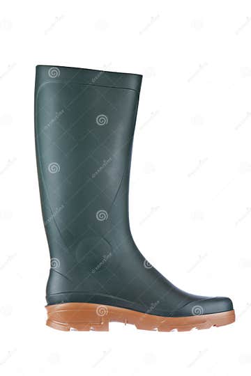 Green rubber boot stock photo. Image of wear, plastic - 13158778