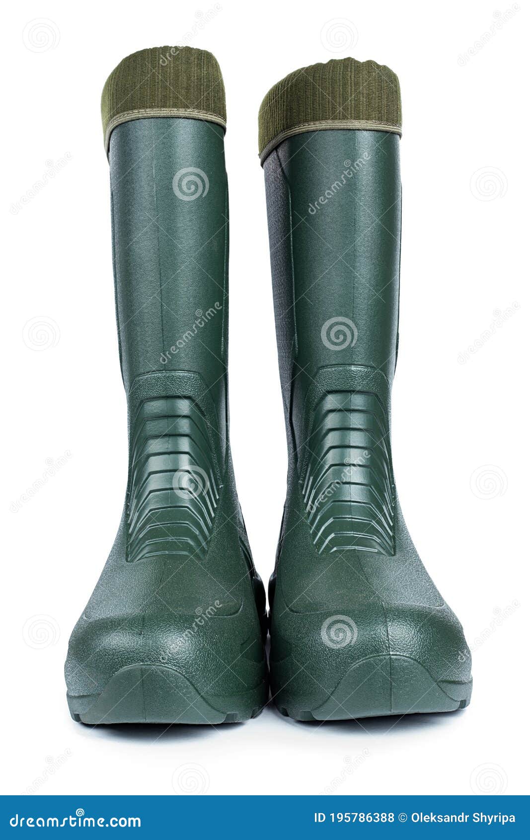 Green rubber boots i stock photo. Image of garden, outdoors - 195786388
