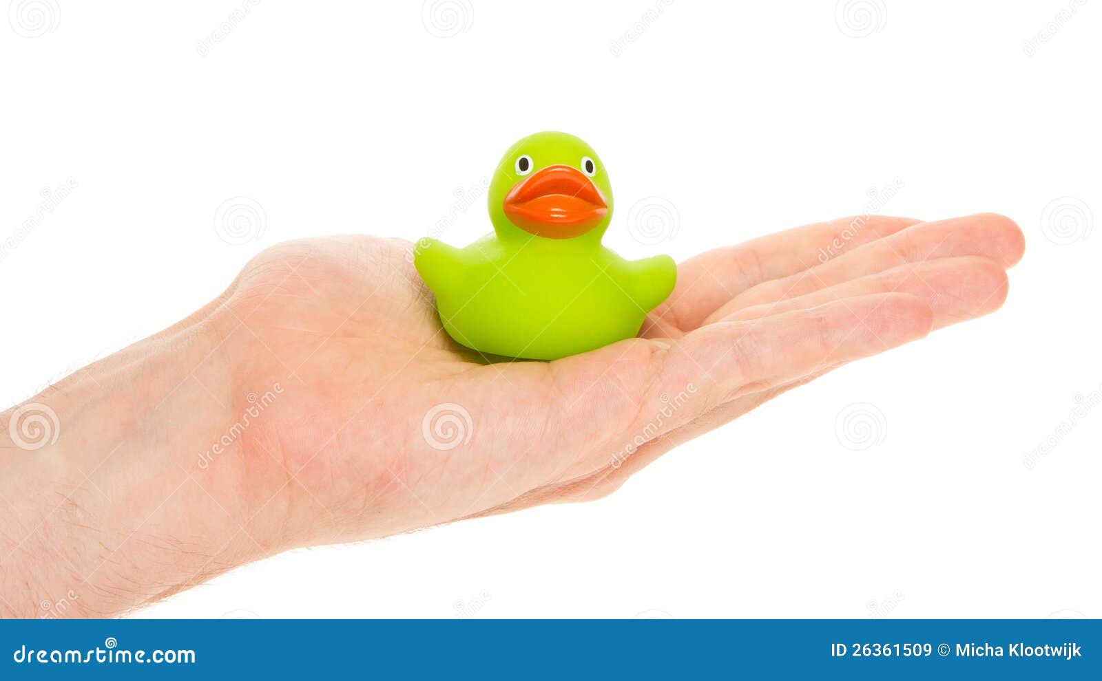 Green Rubber Duck on a Hand Stock Image - Image of accessory, cute ...