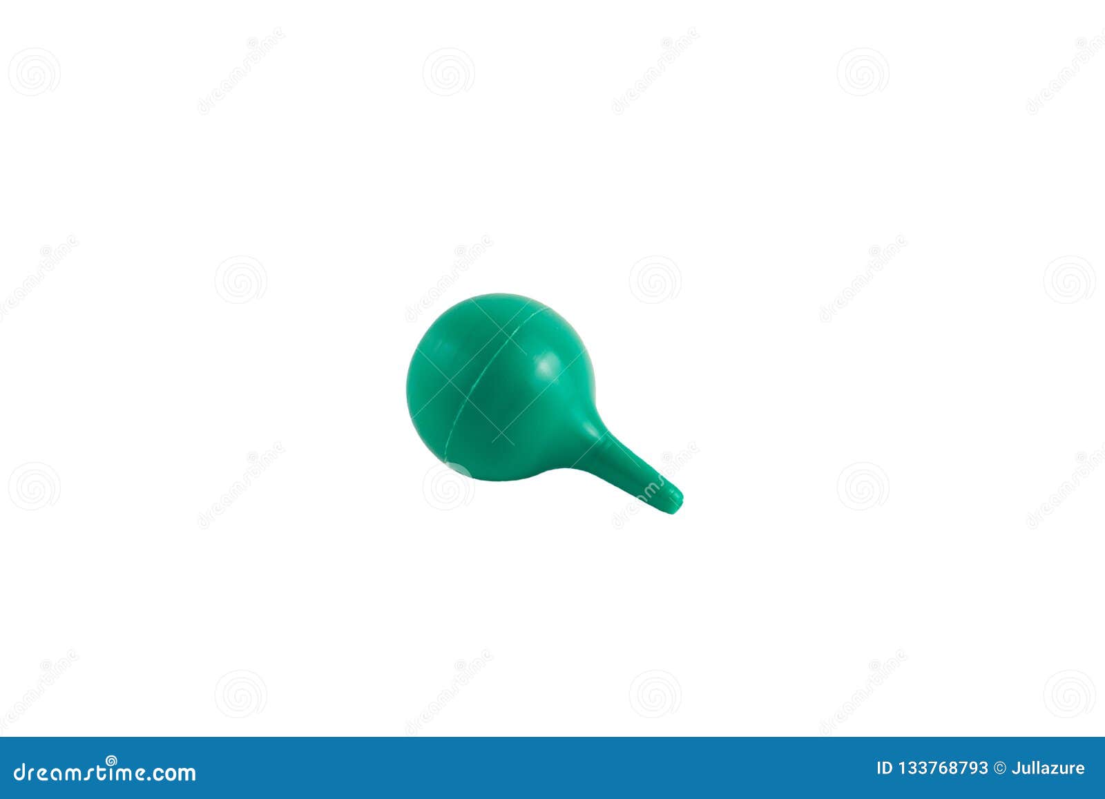 Green Rubber Enema. Green Syringe Ball on White Background Stock Image ...