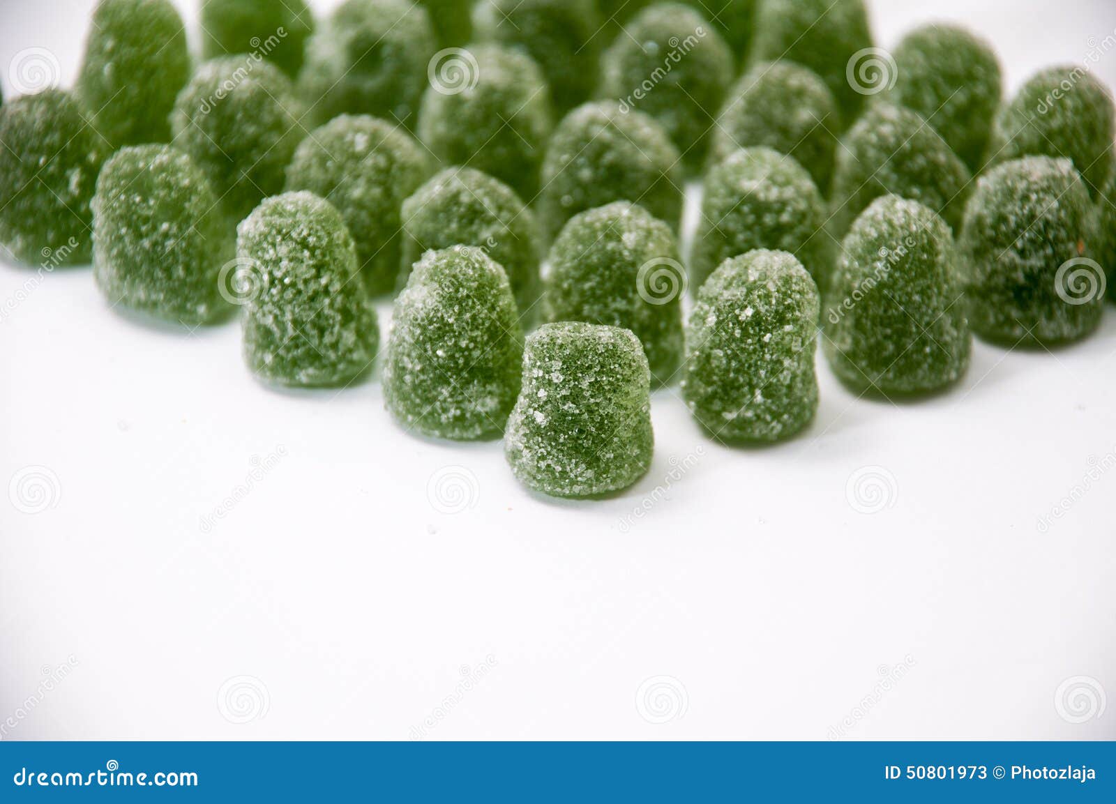 Green Rubber Menthol Candy with Sugar Stock Image - Image of isolated ...