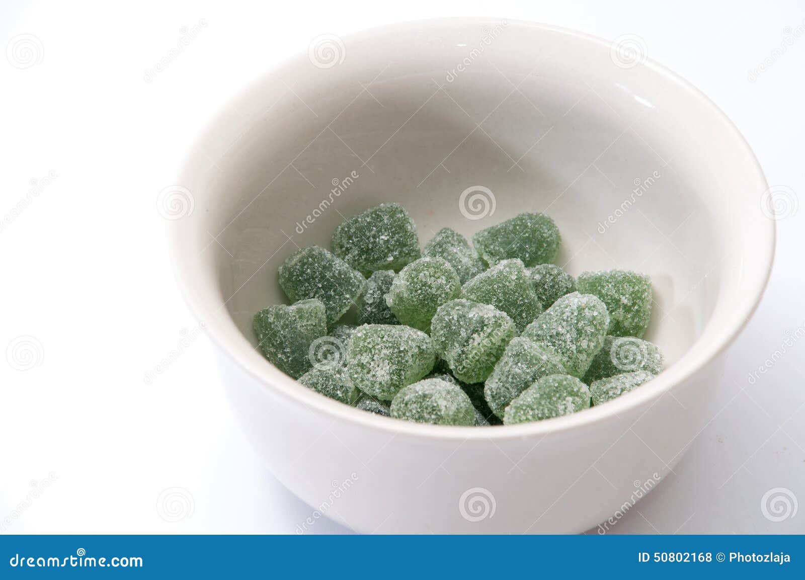 Green Rubber Menthol Candy with Sugar Stock Photo - Image of jelly ...