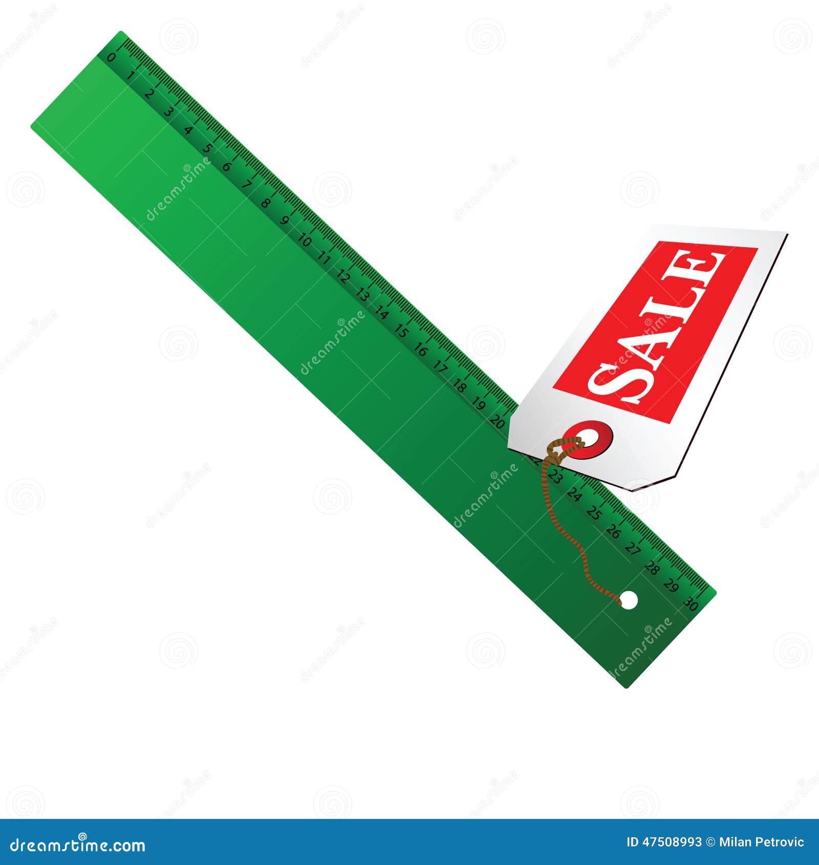 Green Ruler for Sale Illustration Stock Vector - Illustration of eraser ...