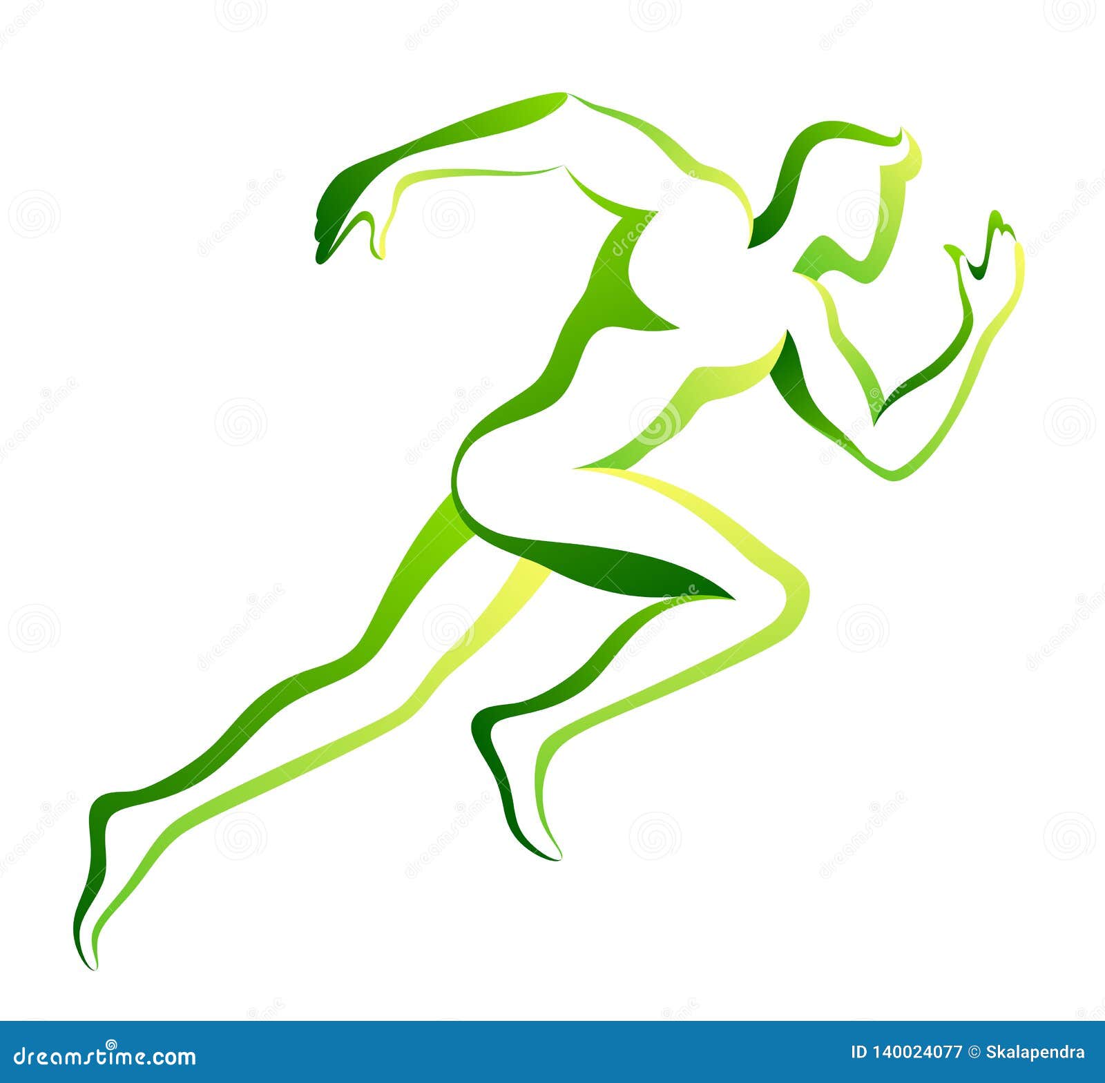 Green runner stock vector. Illustration of marathon - 140024077