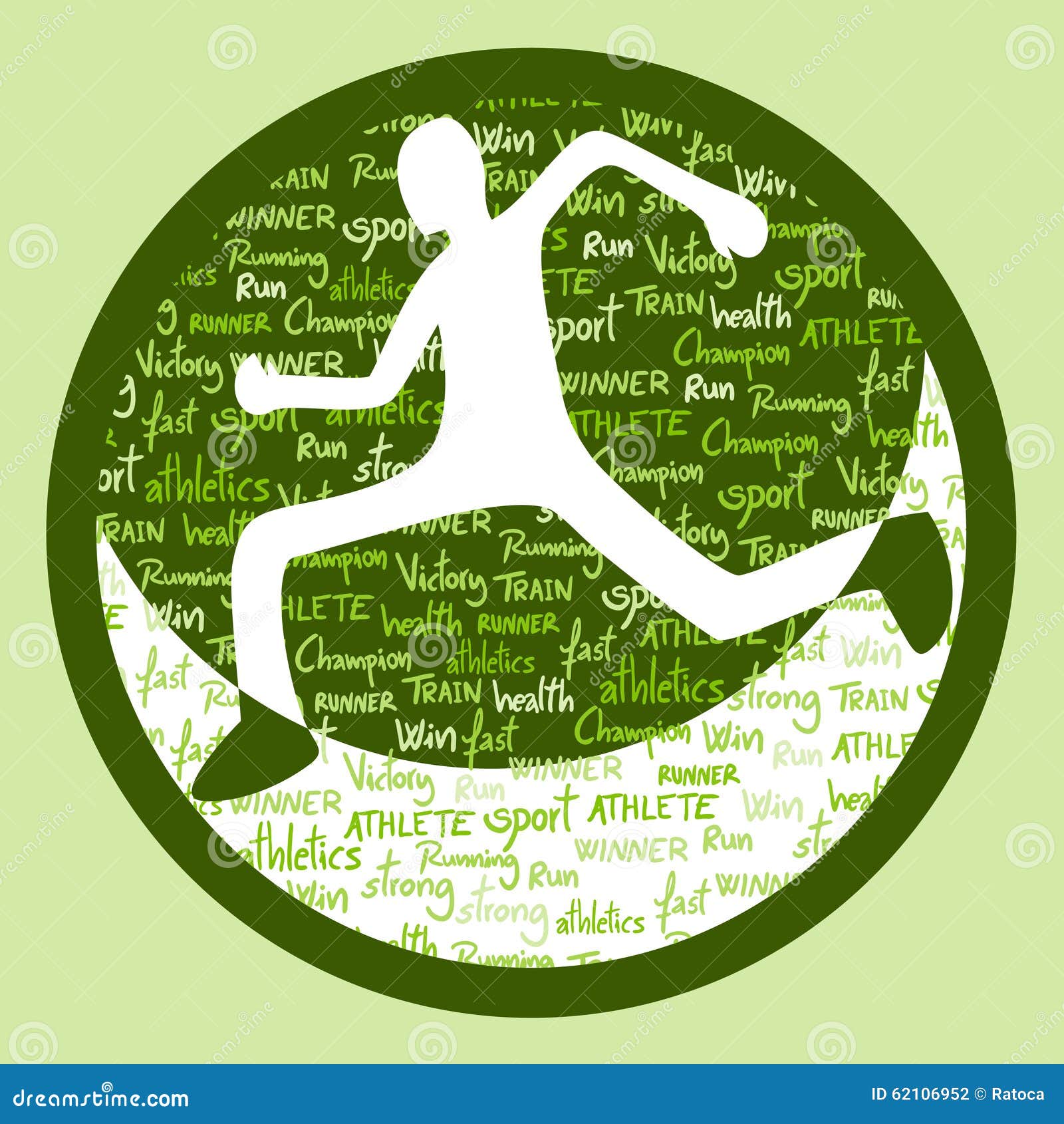 Green runner icon stock vector. Illustration of icon - 62106952