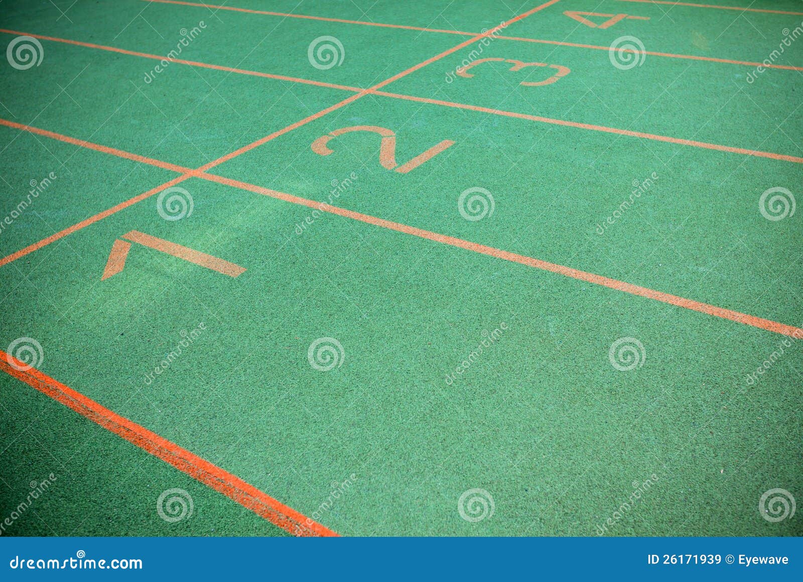 Green running track stock image. Image of textured, orange - 26171939