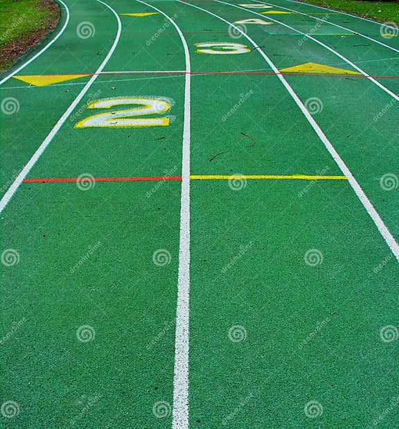 Green Running Track stock image. Image of compete, sport - 482131