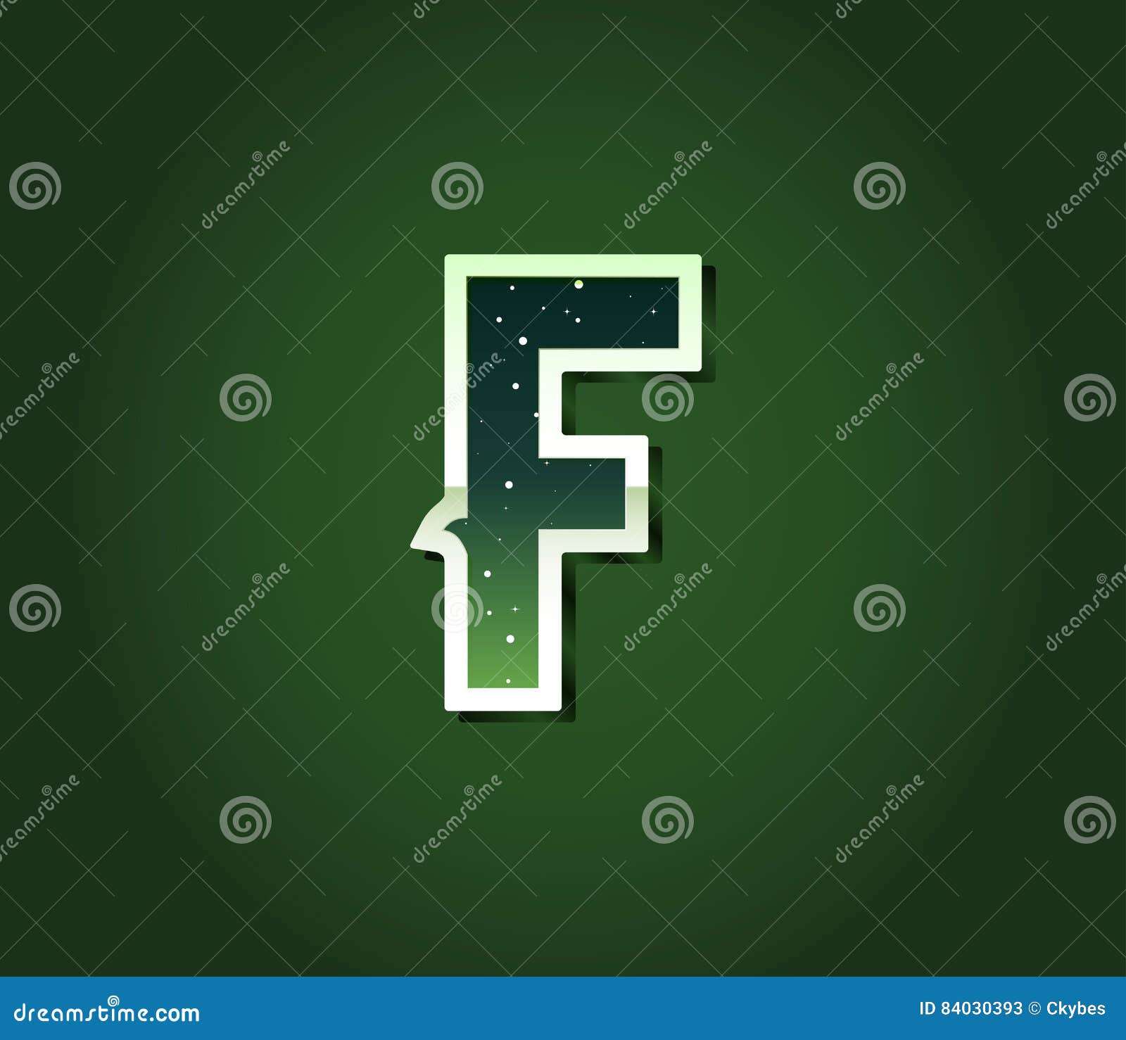 Green 80 S Retro Sci-Fi Font with Stars Inside Letters. Alphabet Stock ...