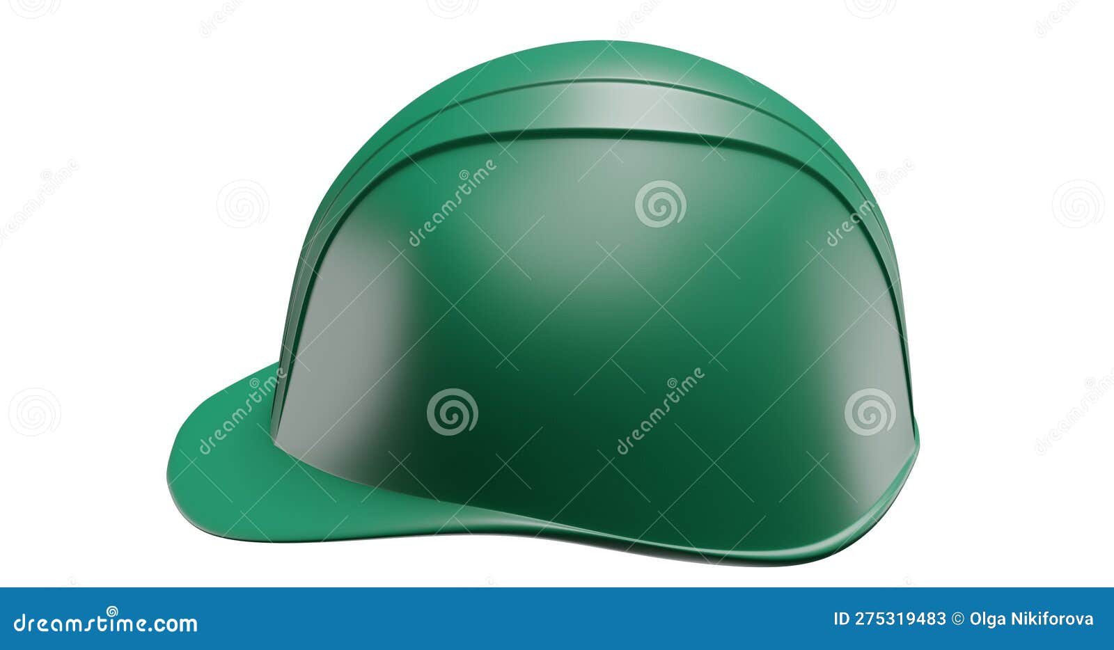 Green Safety Helmet on an Isolated Background. 3d Rendering Stock ...