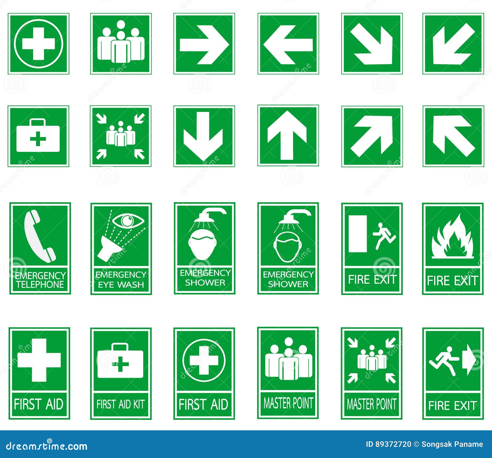 Green safty sign stock illustration. Illustration of illumination ...