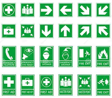 Green safty sign stock illustration. Illustration of illumination ...
