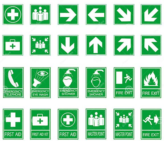 Green safty sign stock illustration. Illustration of illumination ...