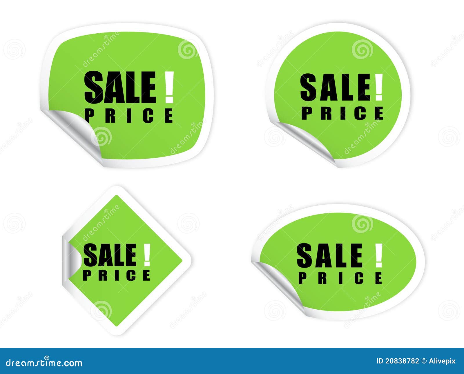 Green SALE sticker stock vector. Illustration of sticky - 20838782