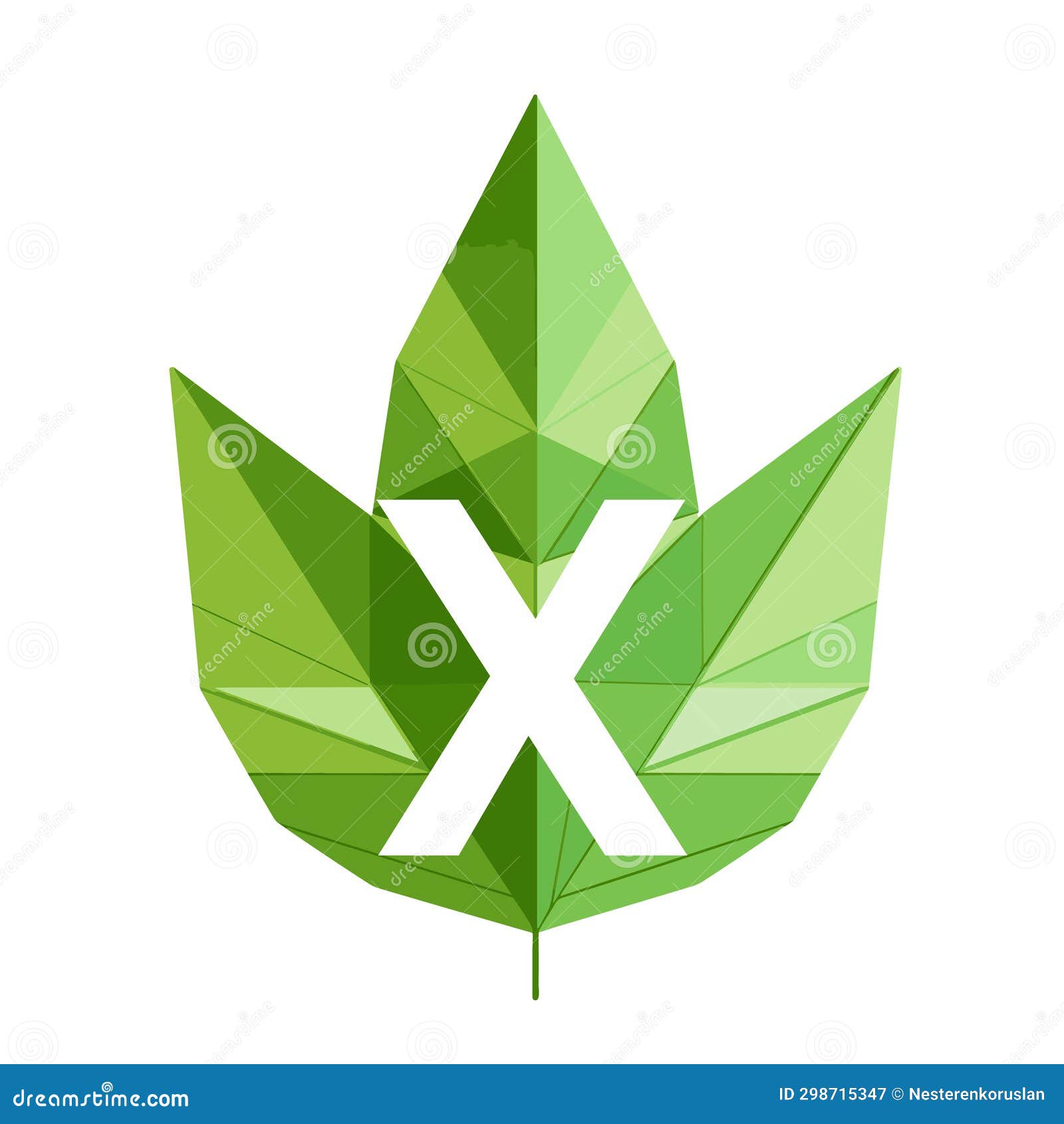 Green Salon Sustainable Flat Green Initial Logo Idea Stock Vector ...