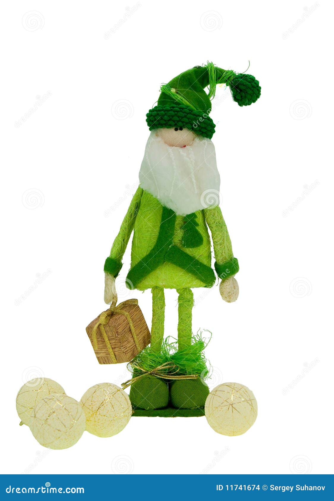 Green santa stock illustration. Illustration of drawing - 11741674