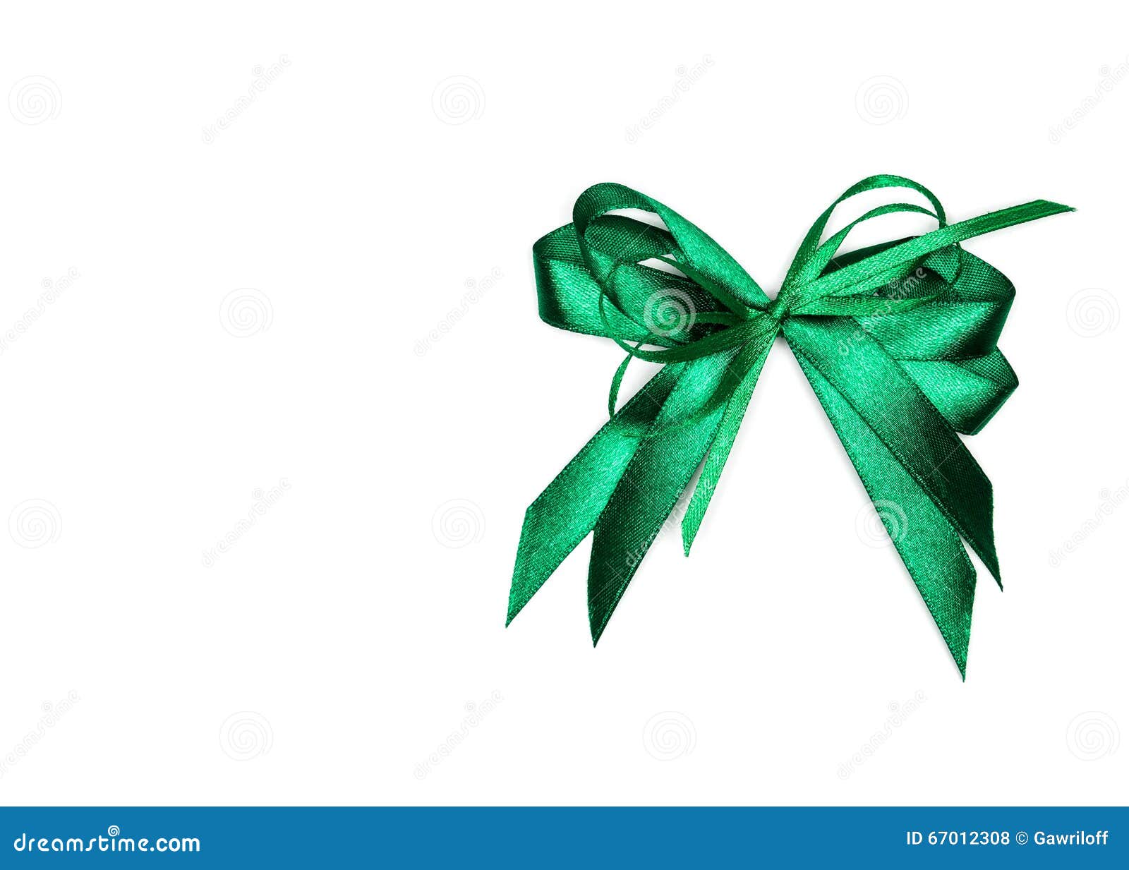 Green Satin Gift Bow. Ribbon Stock Photo - Image of element, artistic ...