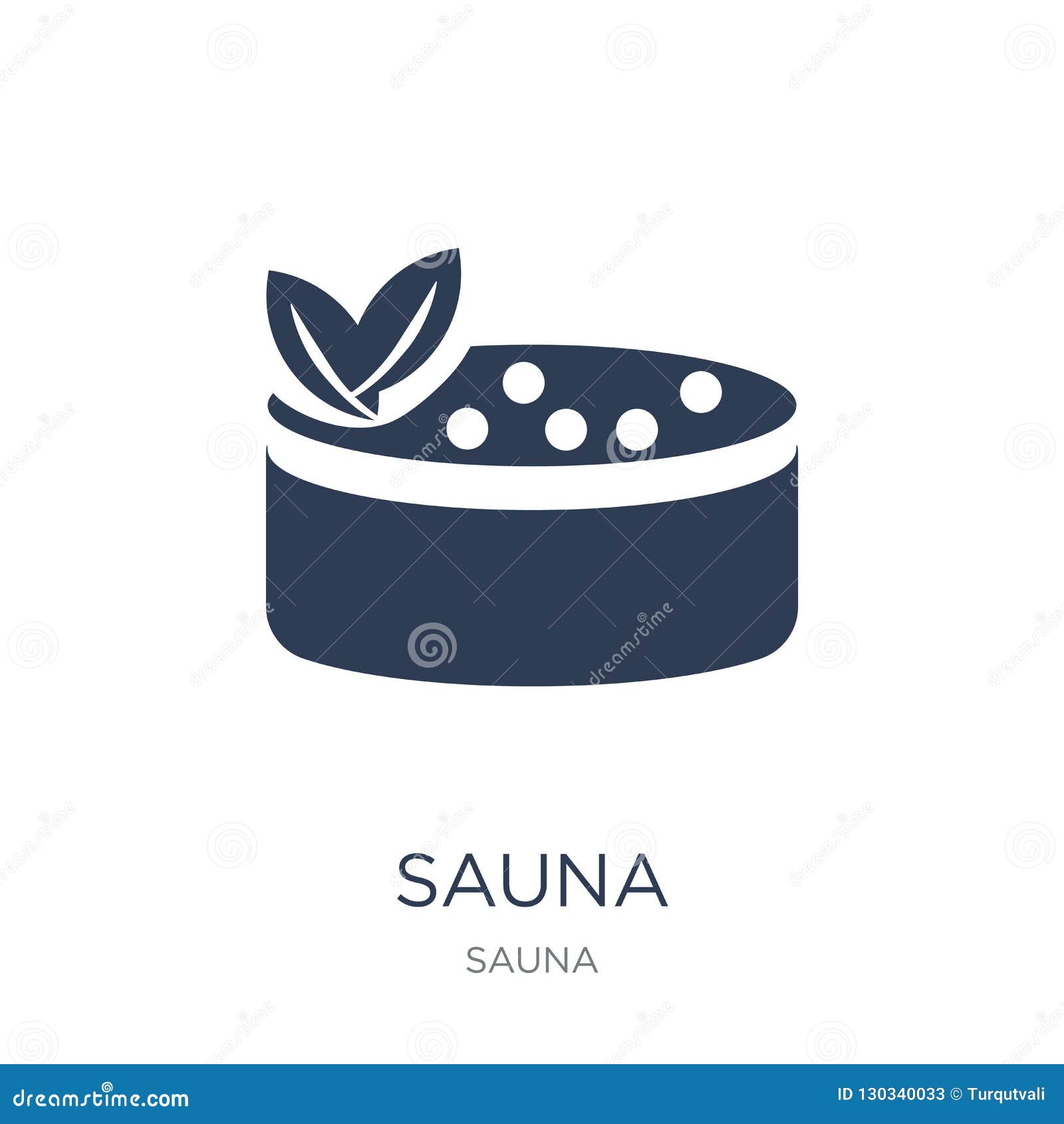 Green Sauna Icon. Trendy Flat Vector Green Sauna Icon on White B Stock ...