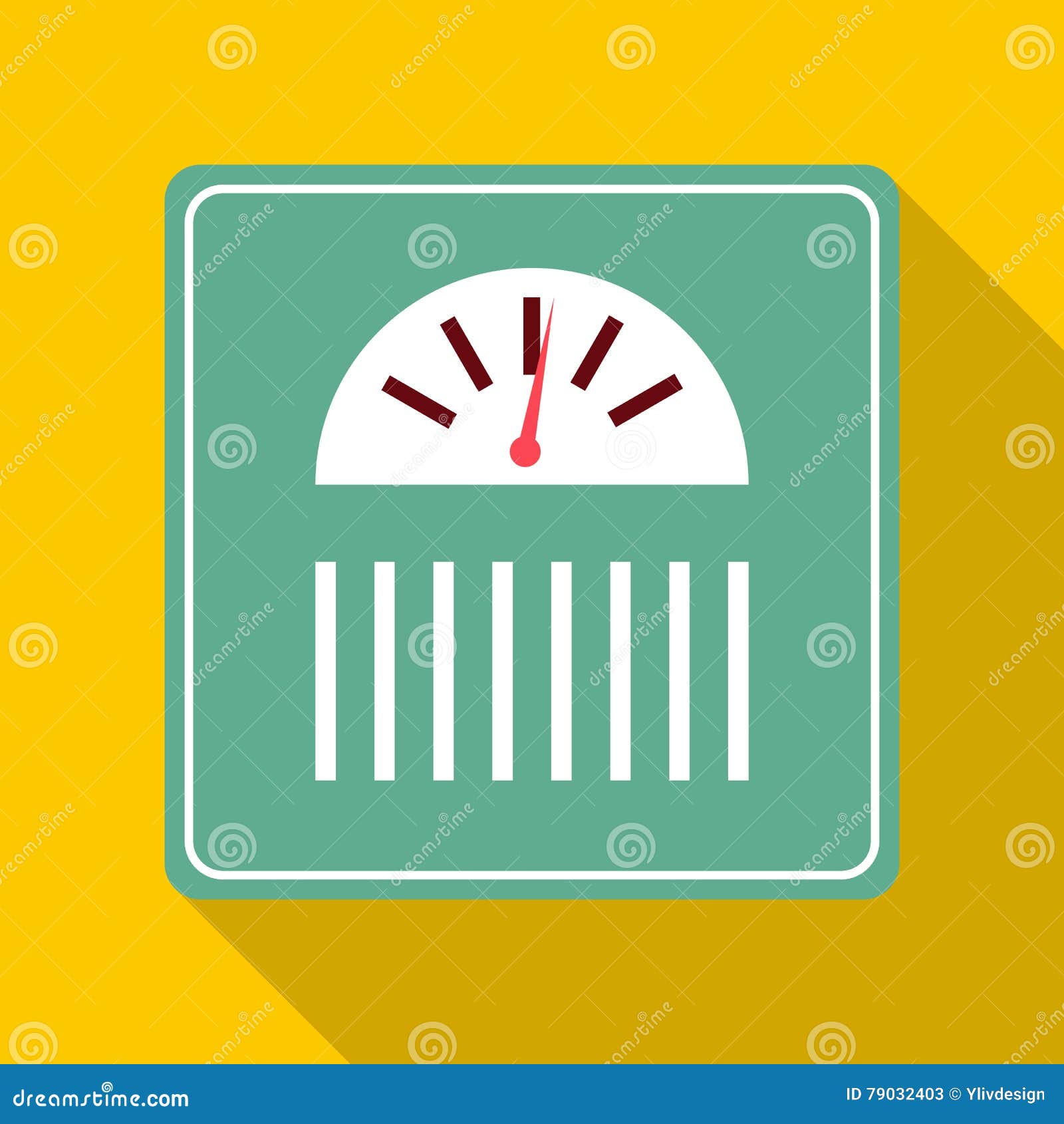 Green Scale Icon, Flat Style Stock Vector - Illustration of abstract ...