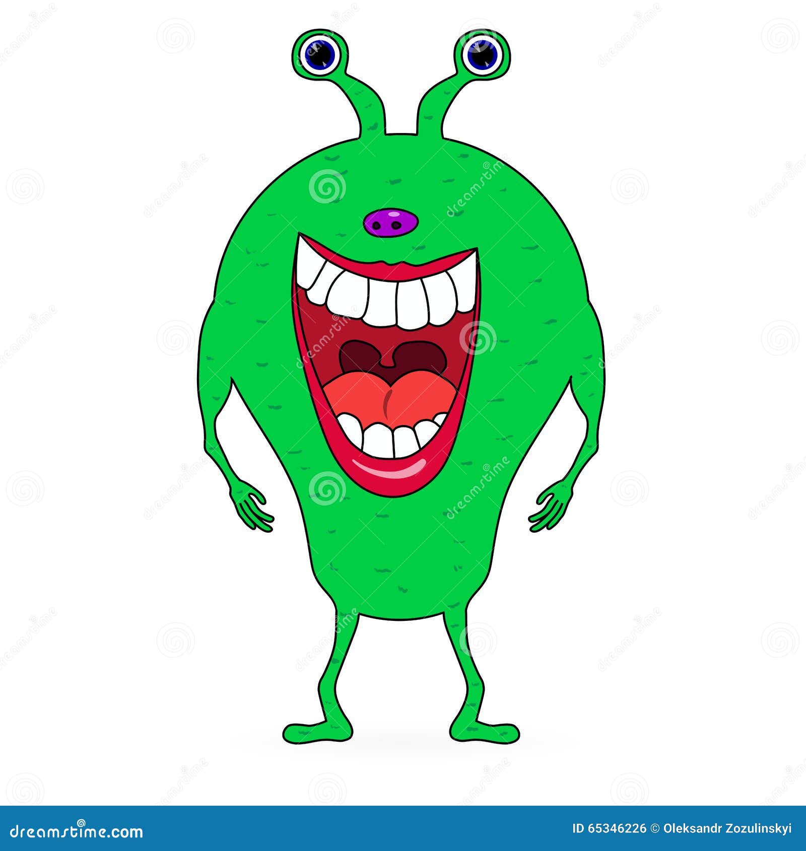 Scaring Cartoon Monster Vector Illustration | CartoonDealer.com #44758790