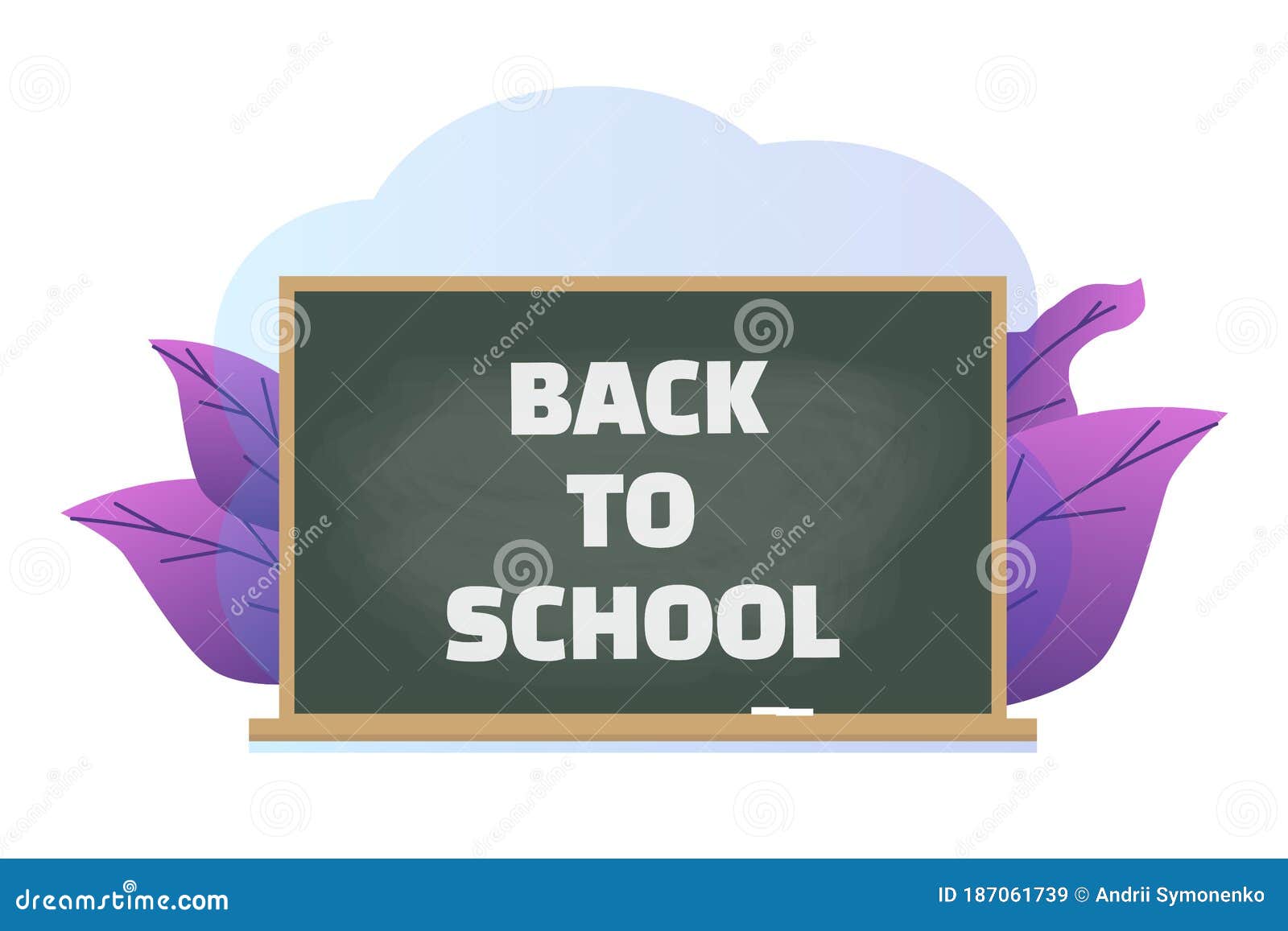 Green School Board with Text - Back To School. Stock Vector ...