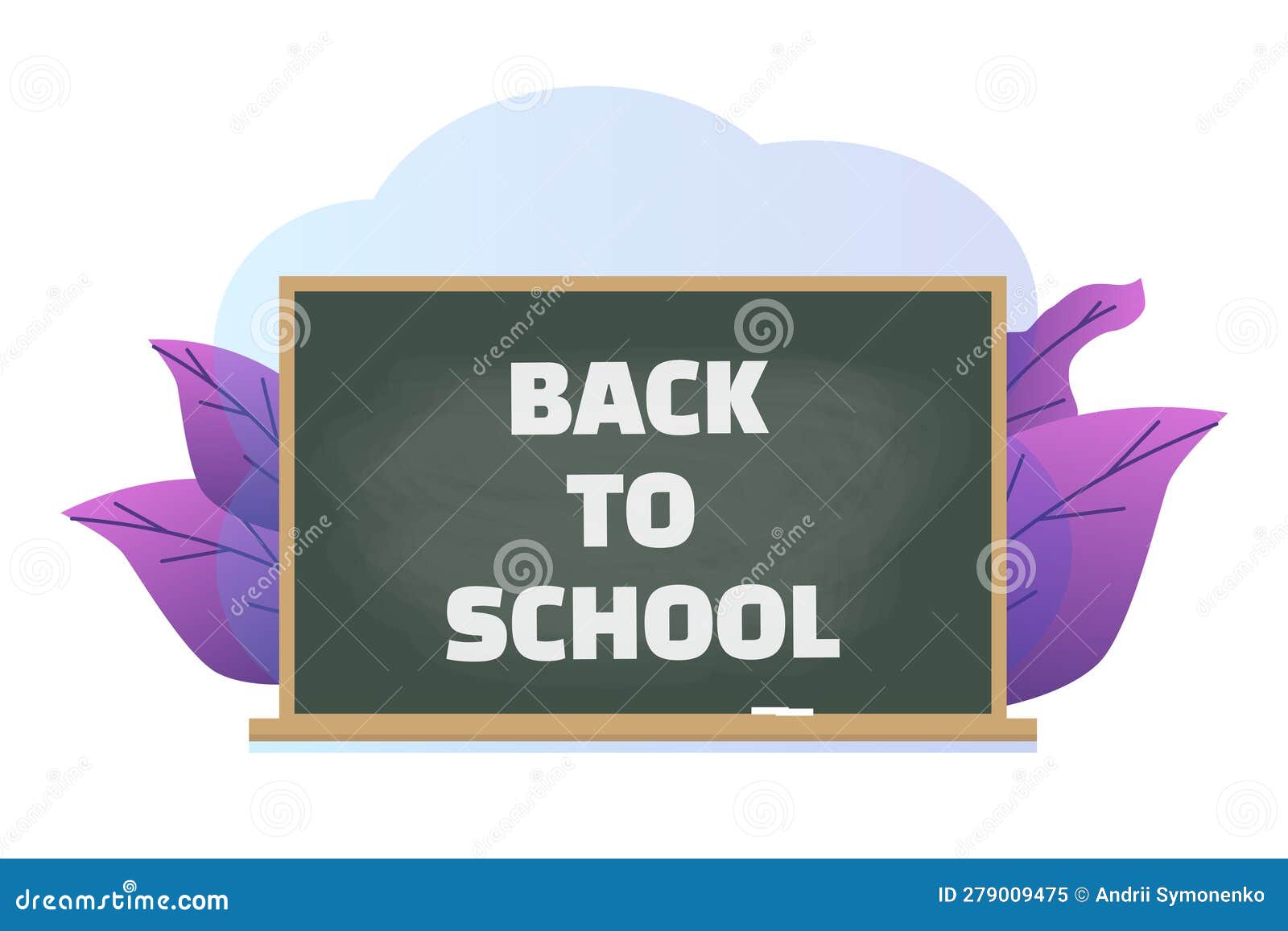 Green School Board with Text - Back To School. Stock Illustration ...