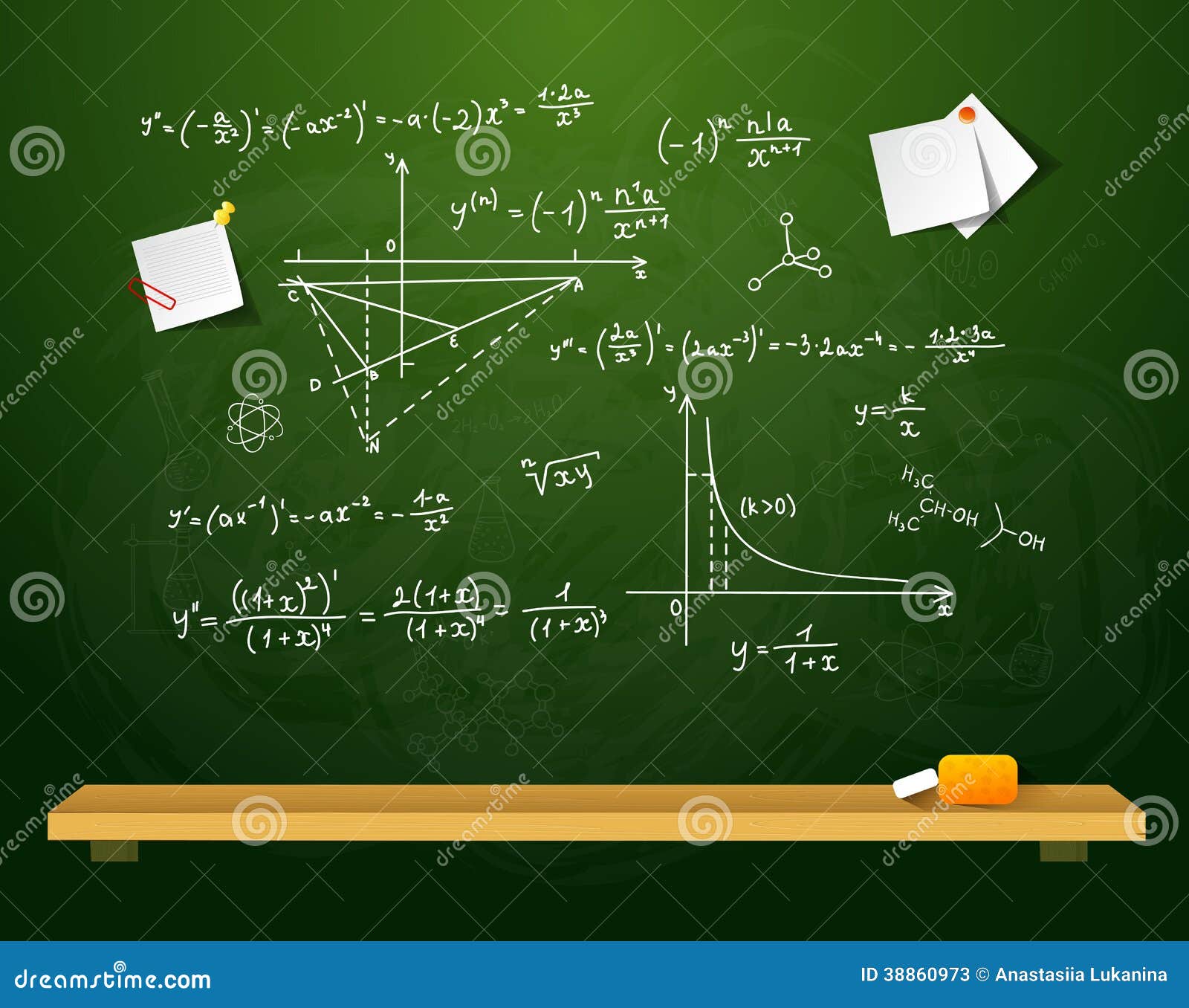 Green school board stock vector. Illustration of chalk - 38860973