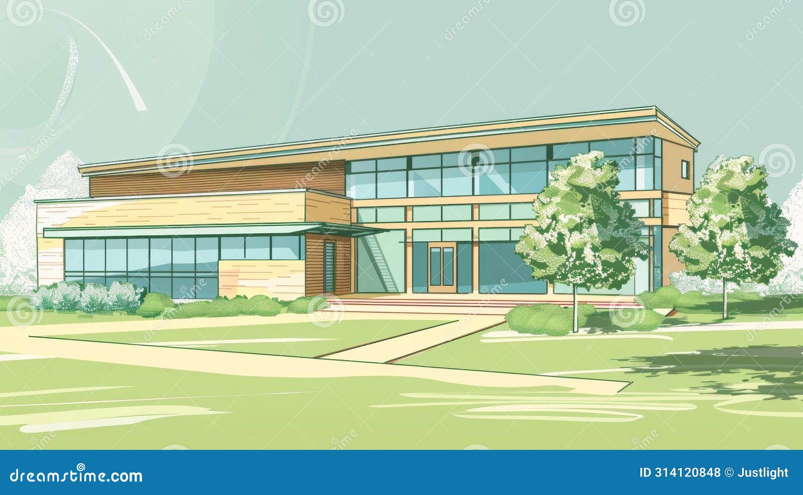 A Green School Building Designed With A Passive Solar System Using ...