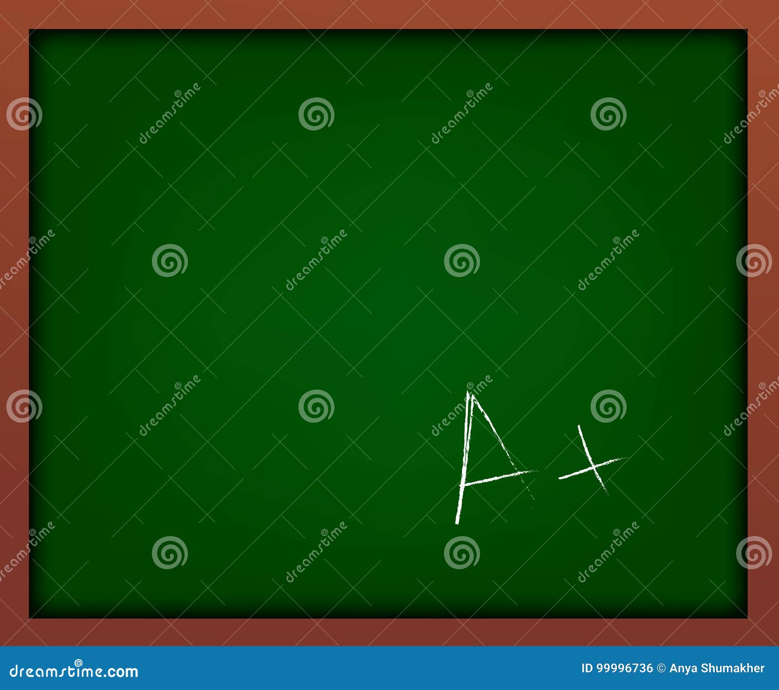 Green School Chalkboard with Frame . with a Mark Stock Illustration ...