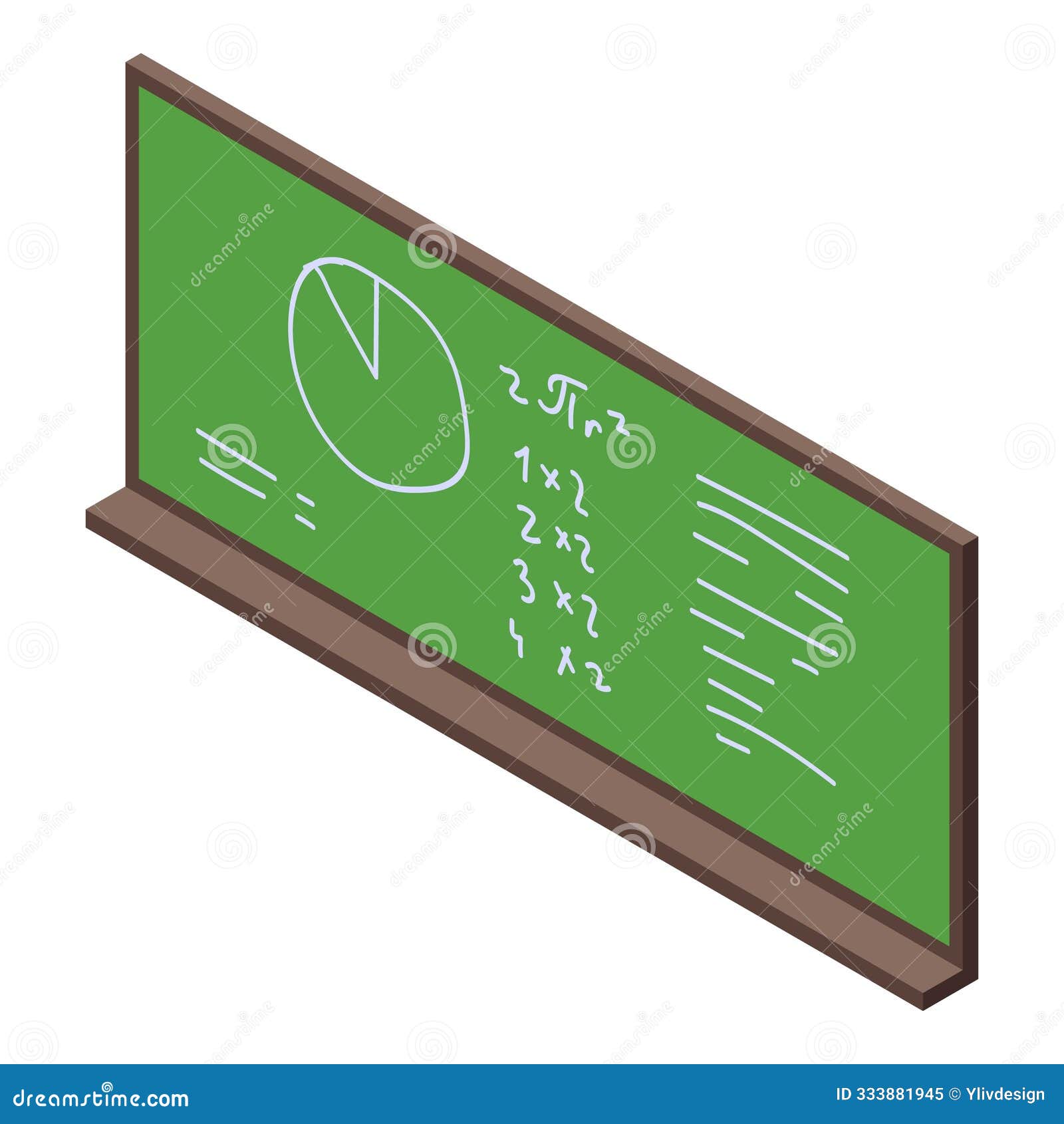Green School Chalkboard Showing Mathematical Formulas for Education ...