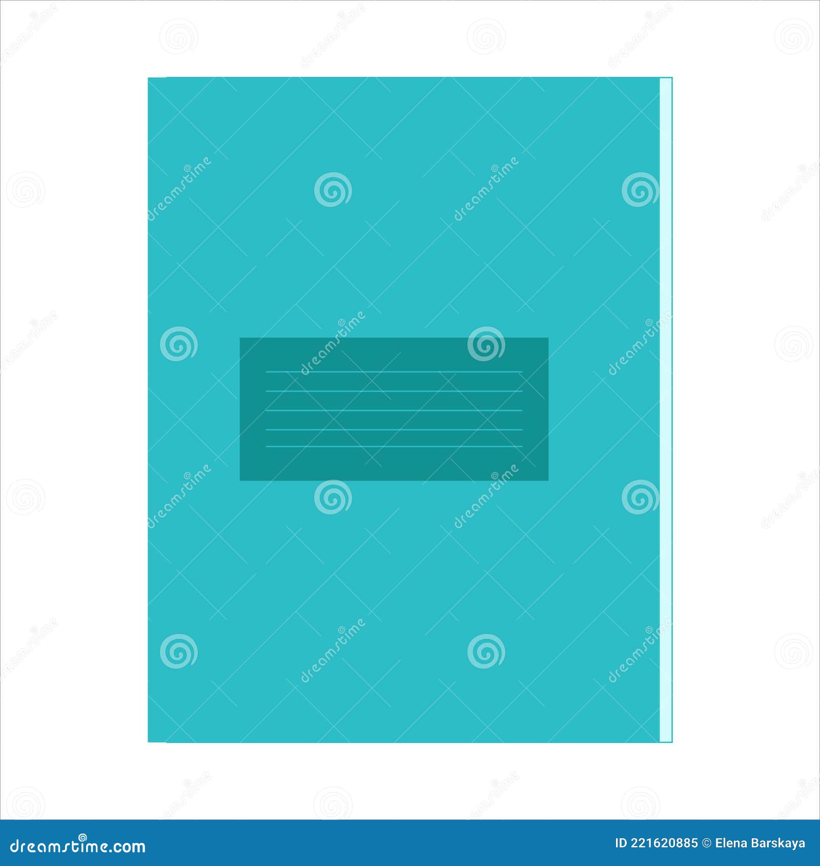 Green School Notebook on a White Background for Use in Web Design or ...