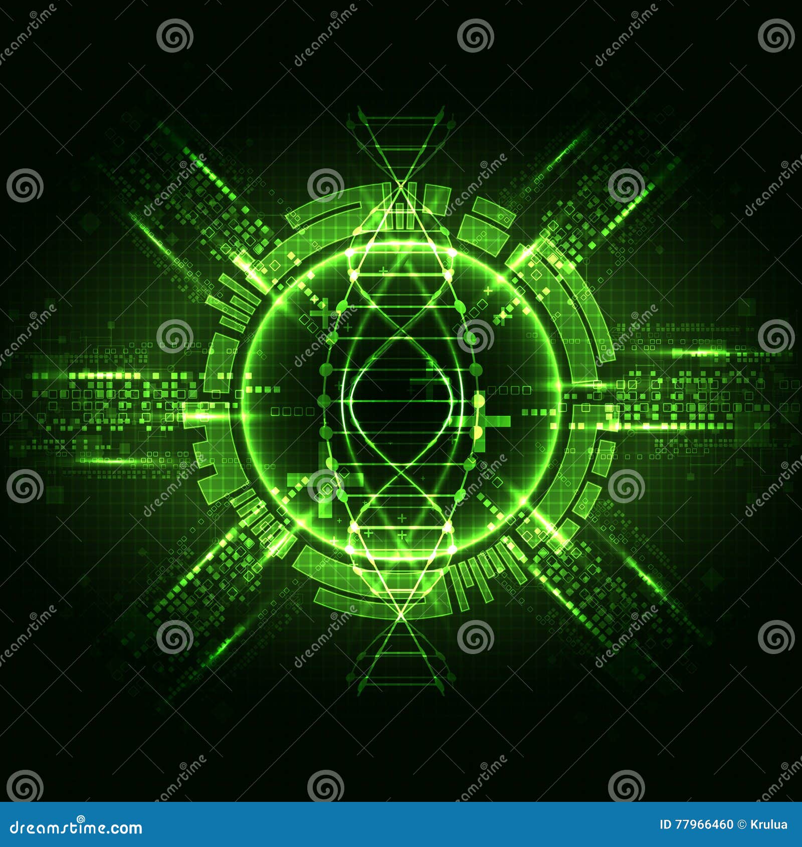 Green Science Template, DNA Molecules Background. Stock Vector ...
