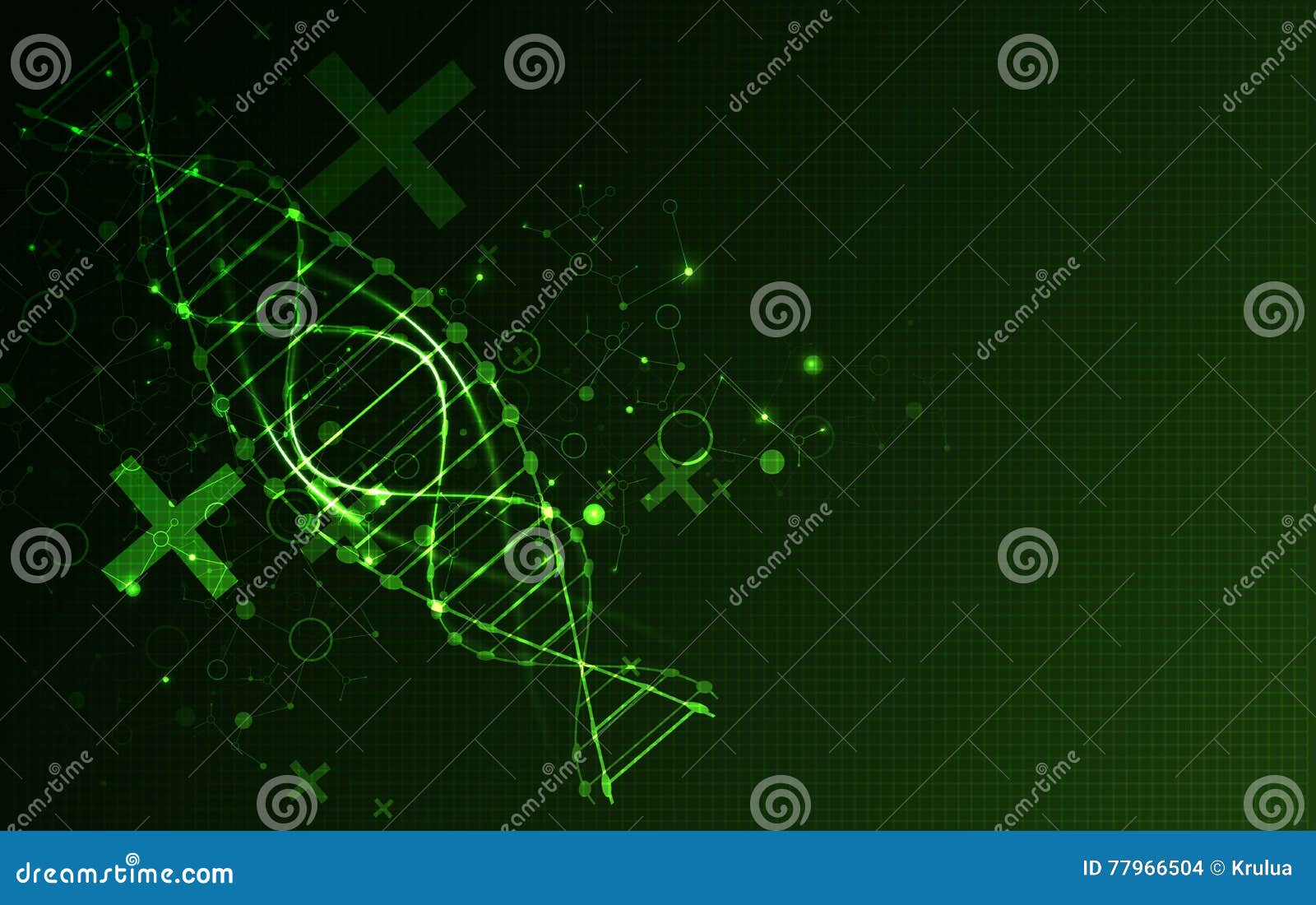 Green Science Template, DNA Molecules Background. Stock Vector ...