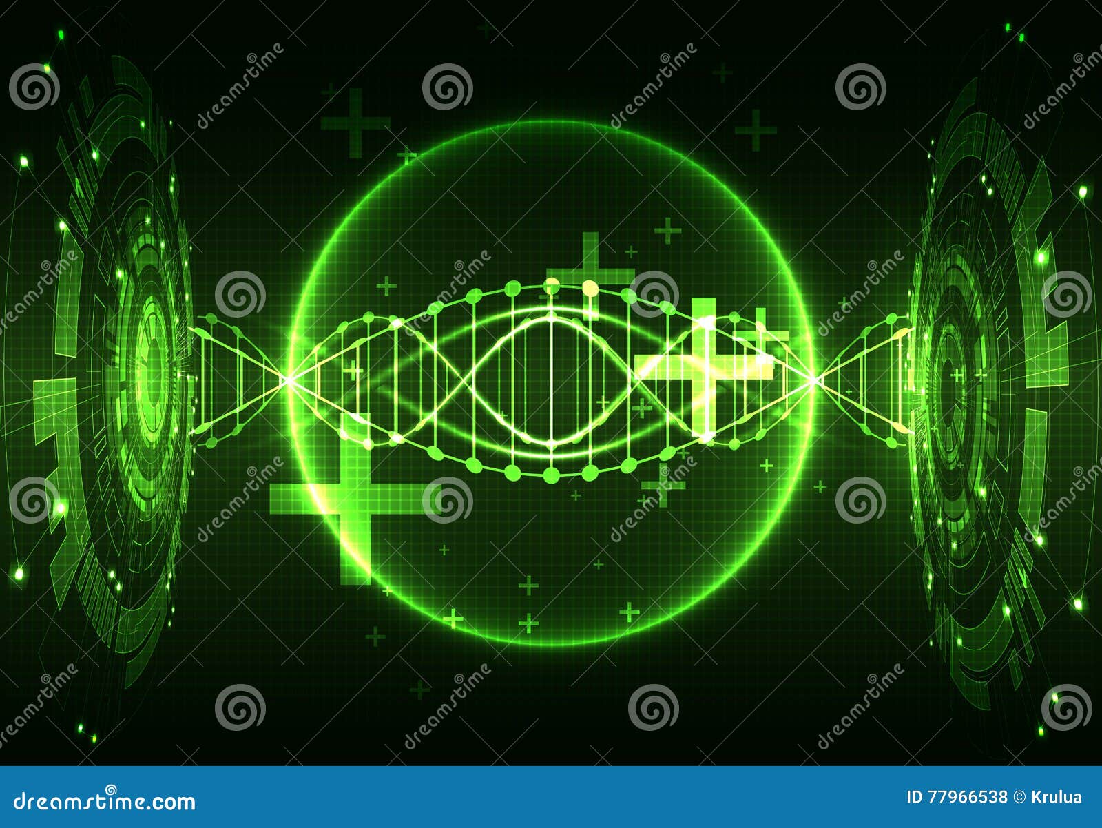 Green Science Template, DNA Molecules Background. Stock Vector ...
