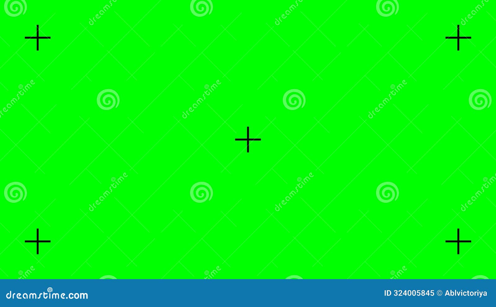Green Screen Background With Cross Marks For Tracking. Chromakey ...